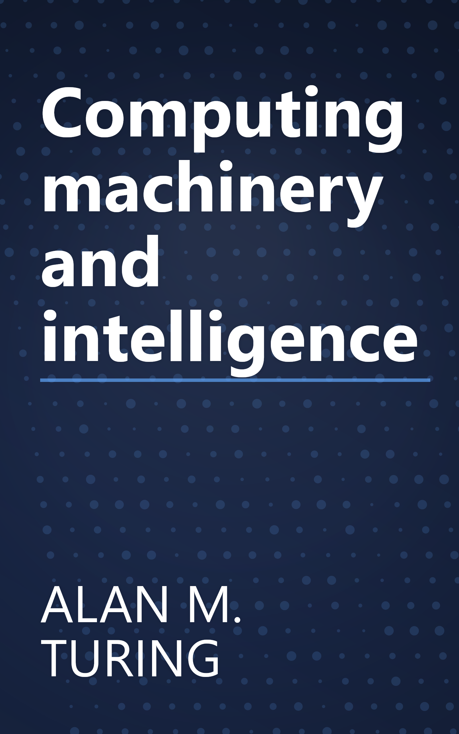 Computing machinery and intelligence book cover
