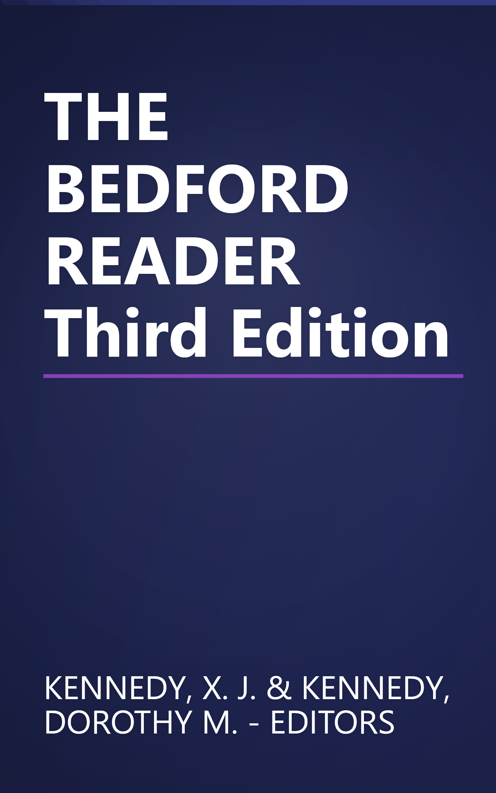 THE BEDFORD READER Third Edition book cover