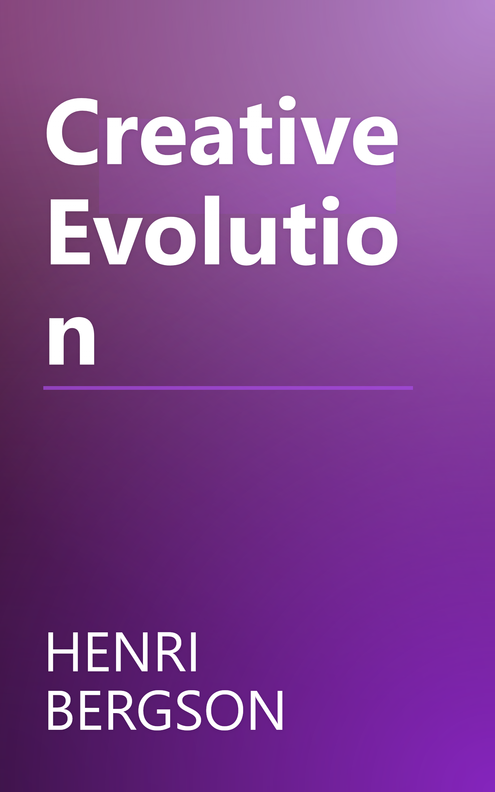Creative Evolution book cover