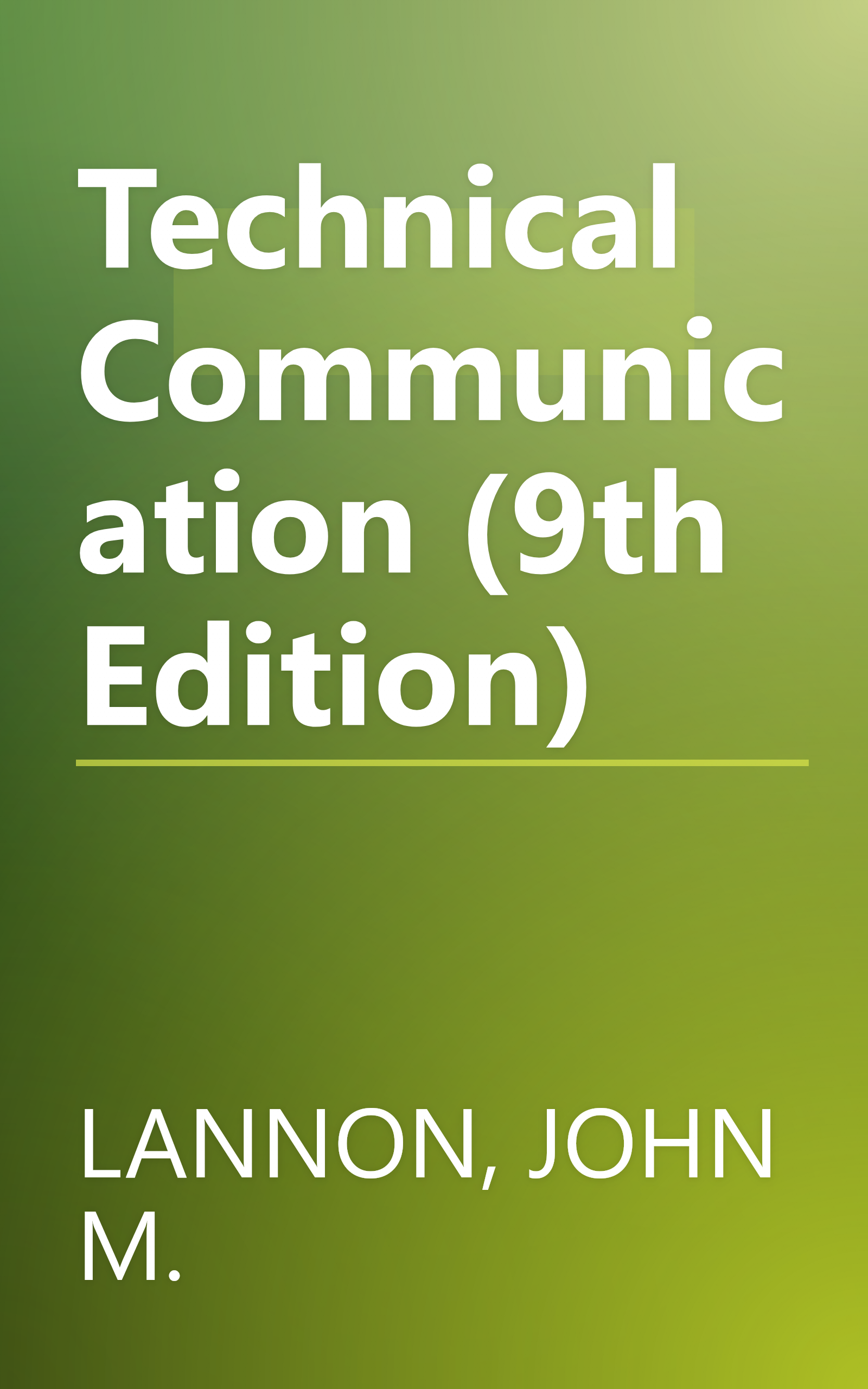 Technical Communication (9th Edition) book cover