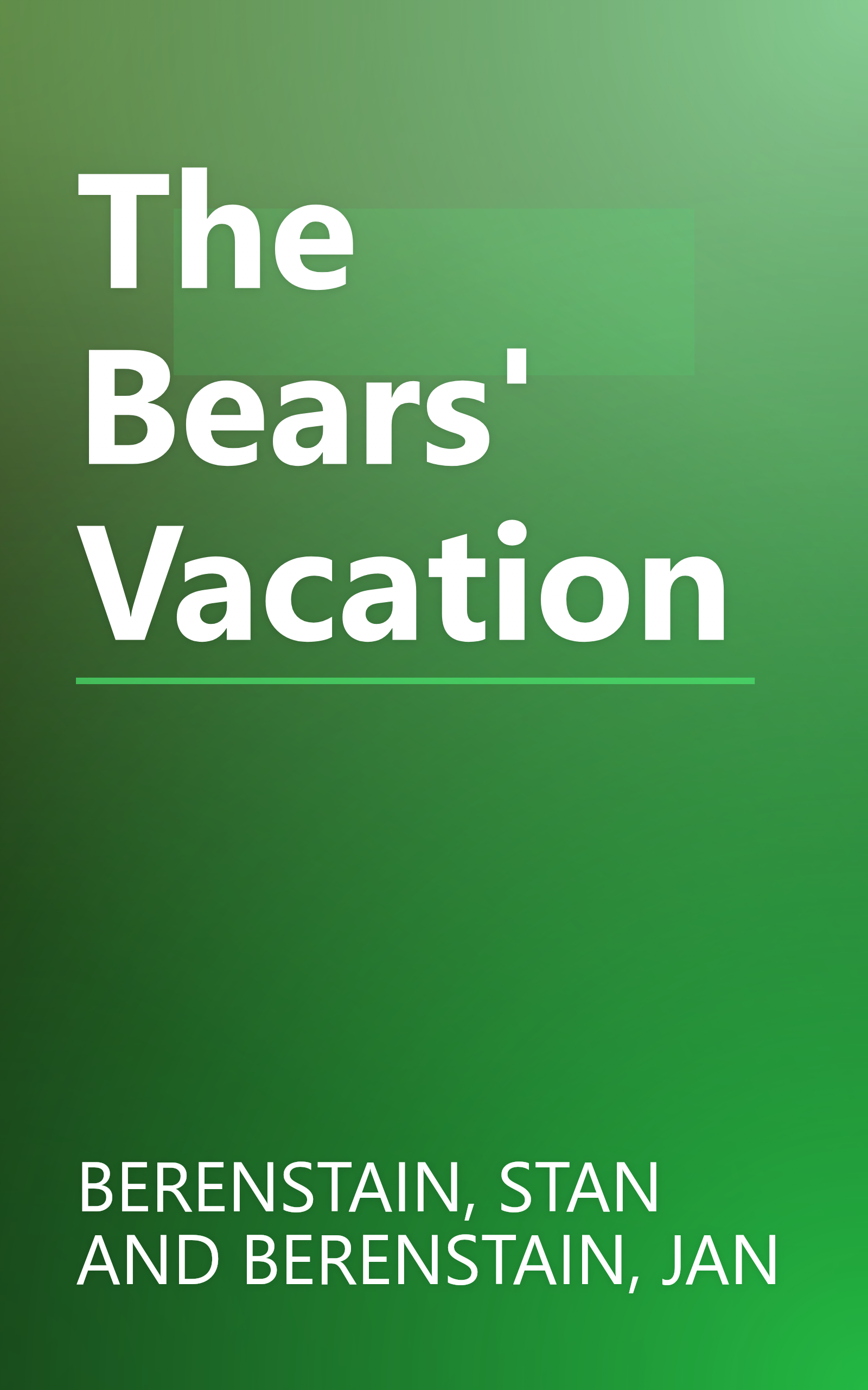 The Bears' Vacation book cover