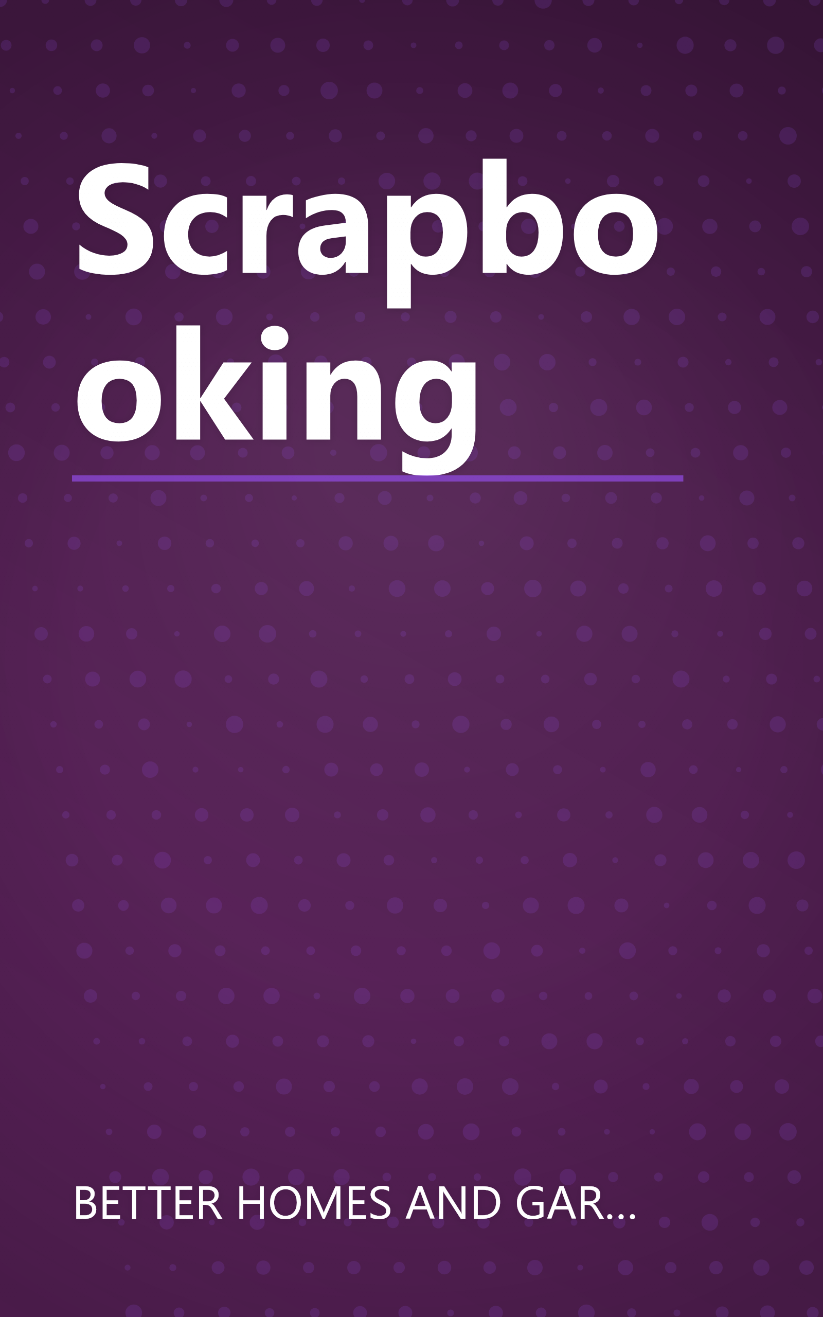 Scrapbooking book cover