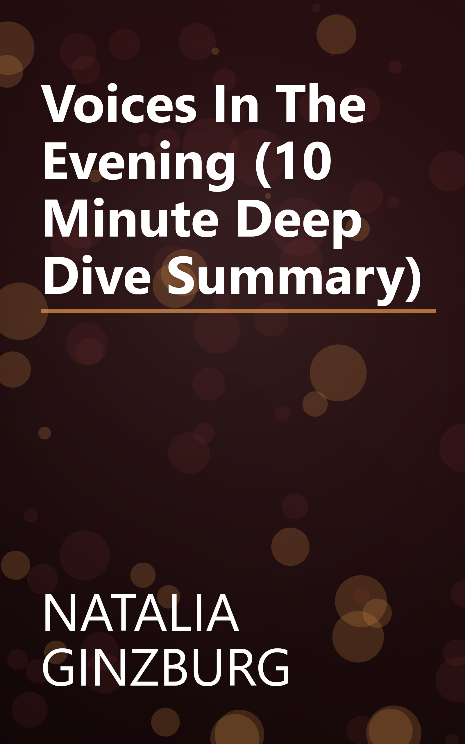 Voices In The Evening (10 Minute   Deep Dive Summary) book cover