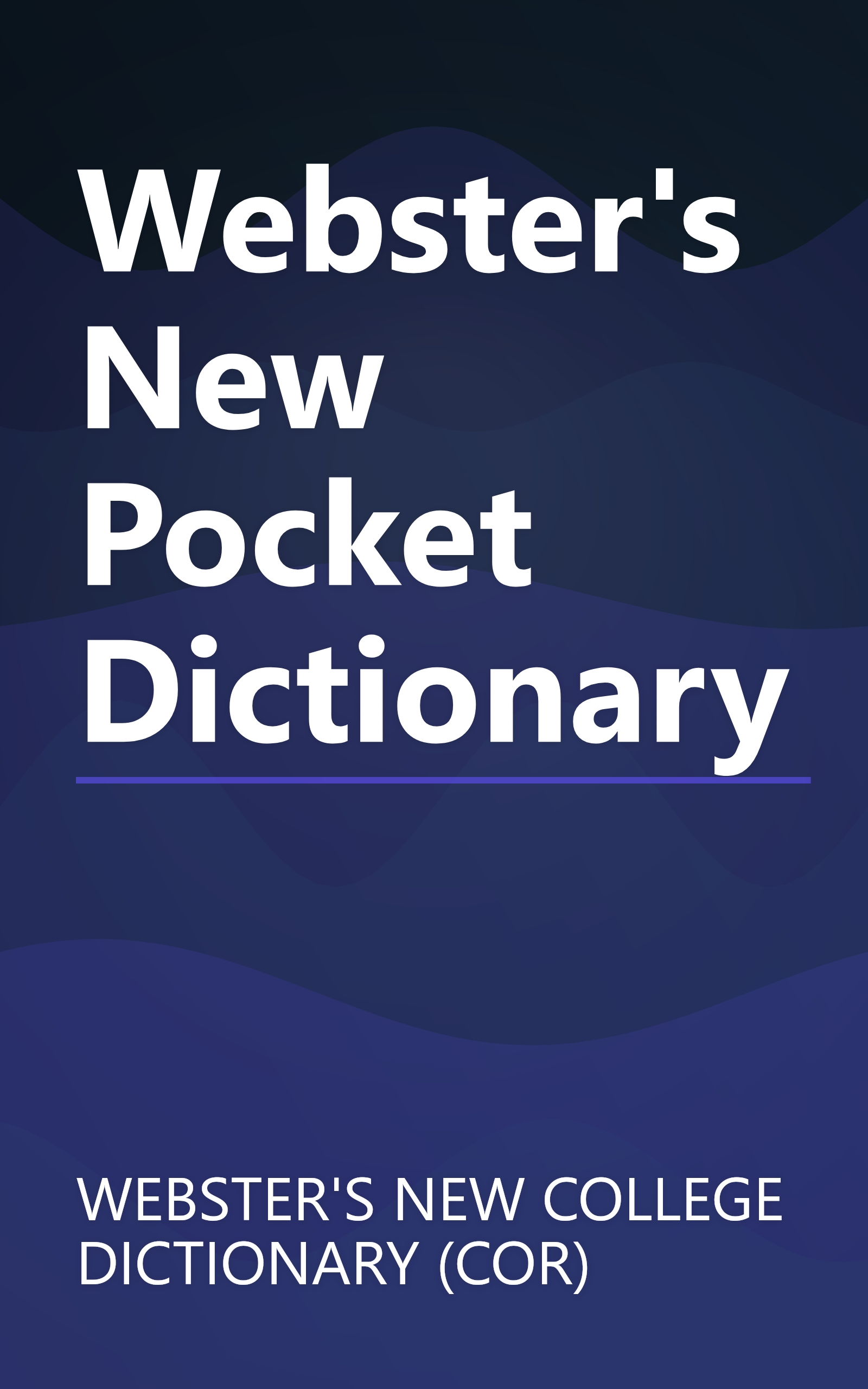 Webster's New Pocket Dictionary book cover