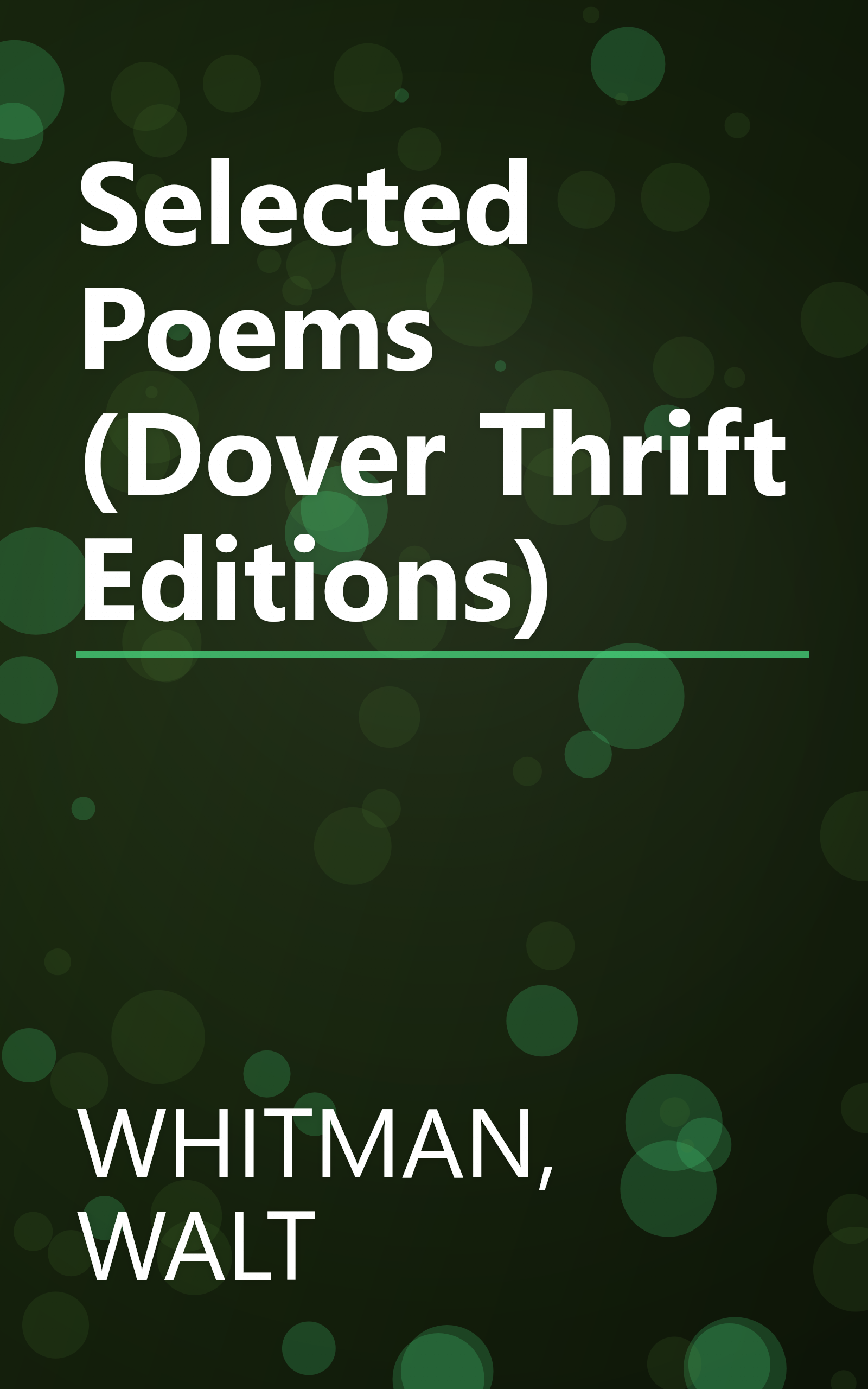 Selected Poems (Dover Thrift Editions) book cover