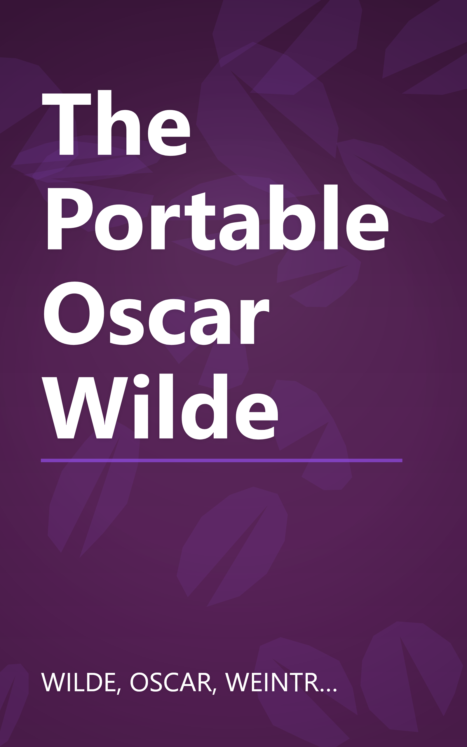 The Portable Oscar Wilde book cover