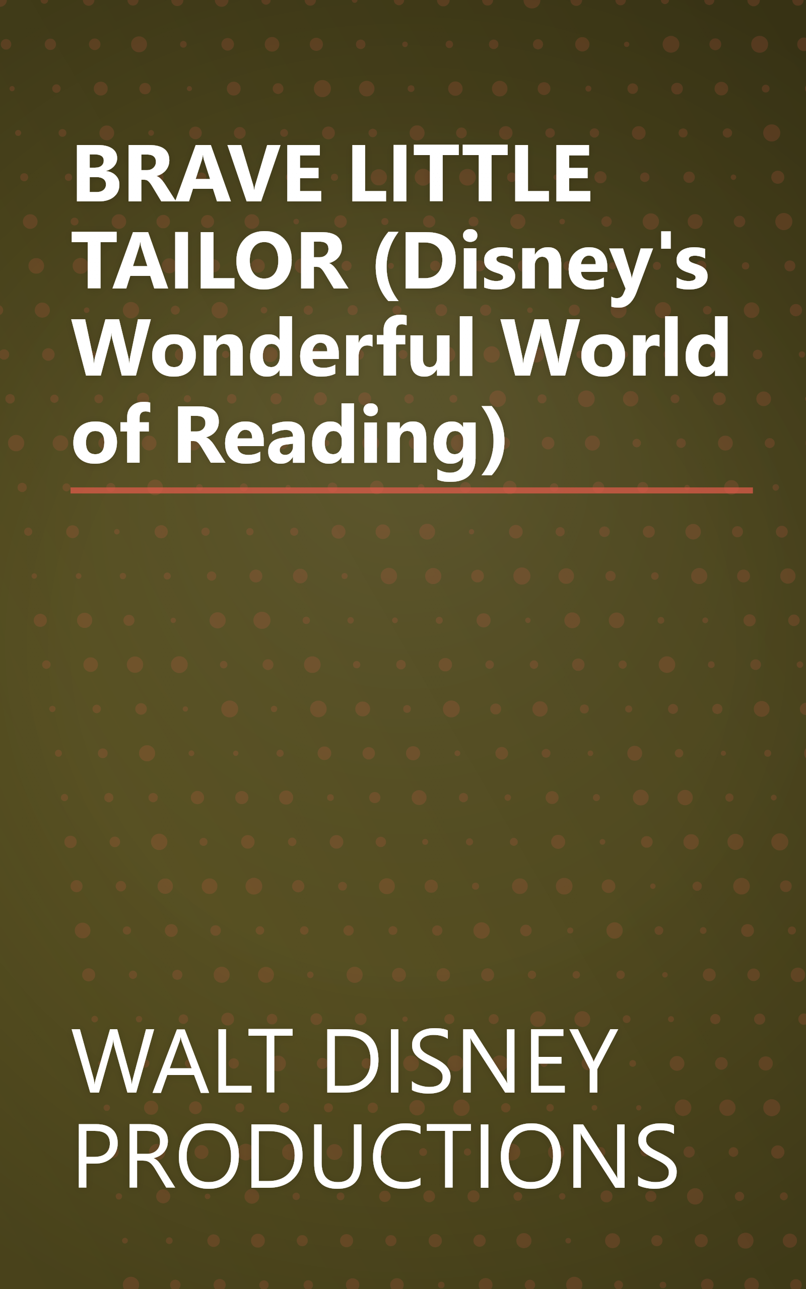 BRAVE LITTLE TAILOR (Disney's Wonderful World of Reading) book cover