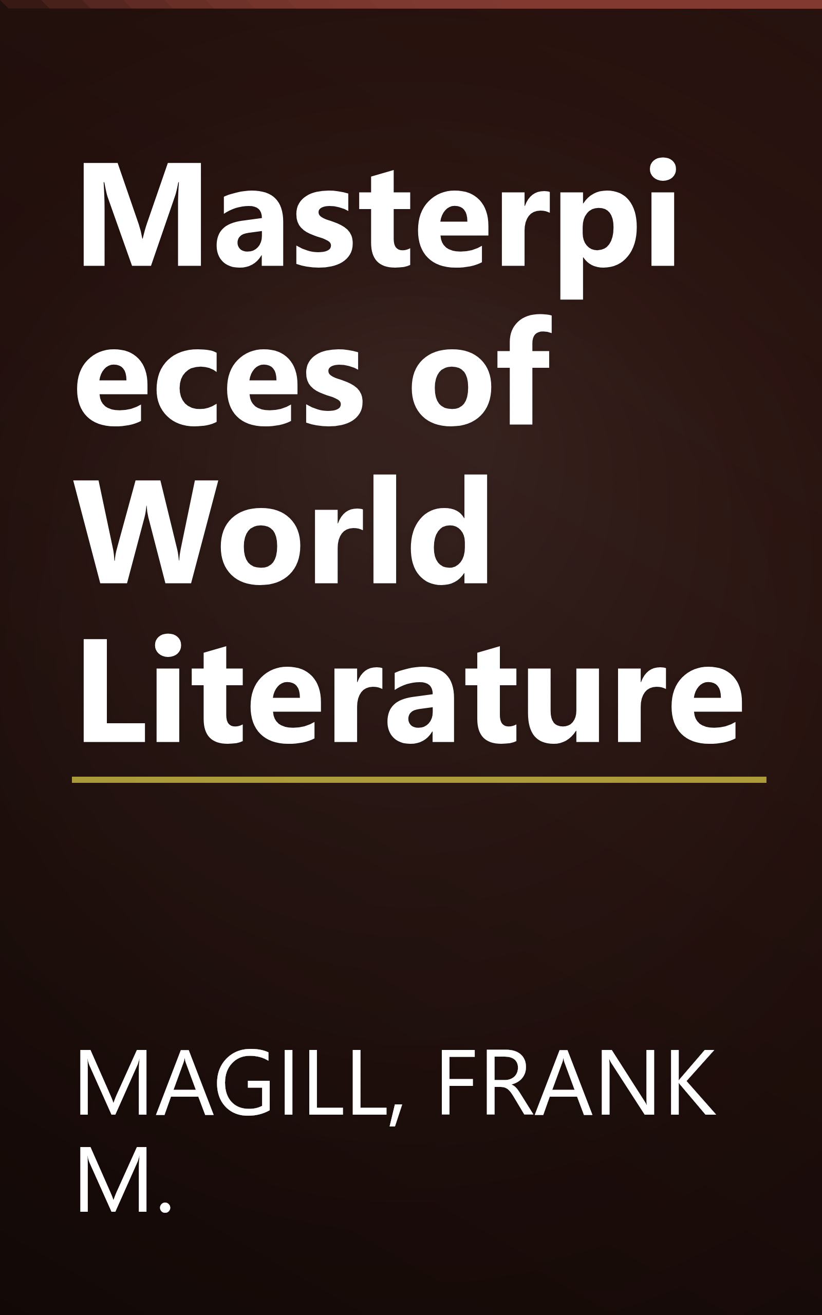 Masterpieces of World Literature book cover