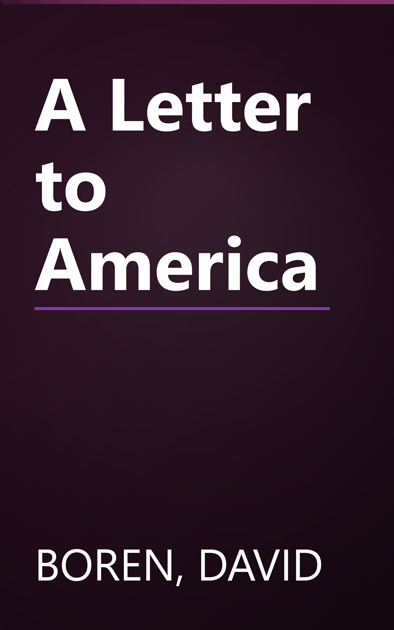 A Letter to America book cover