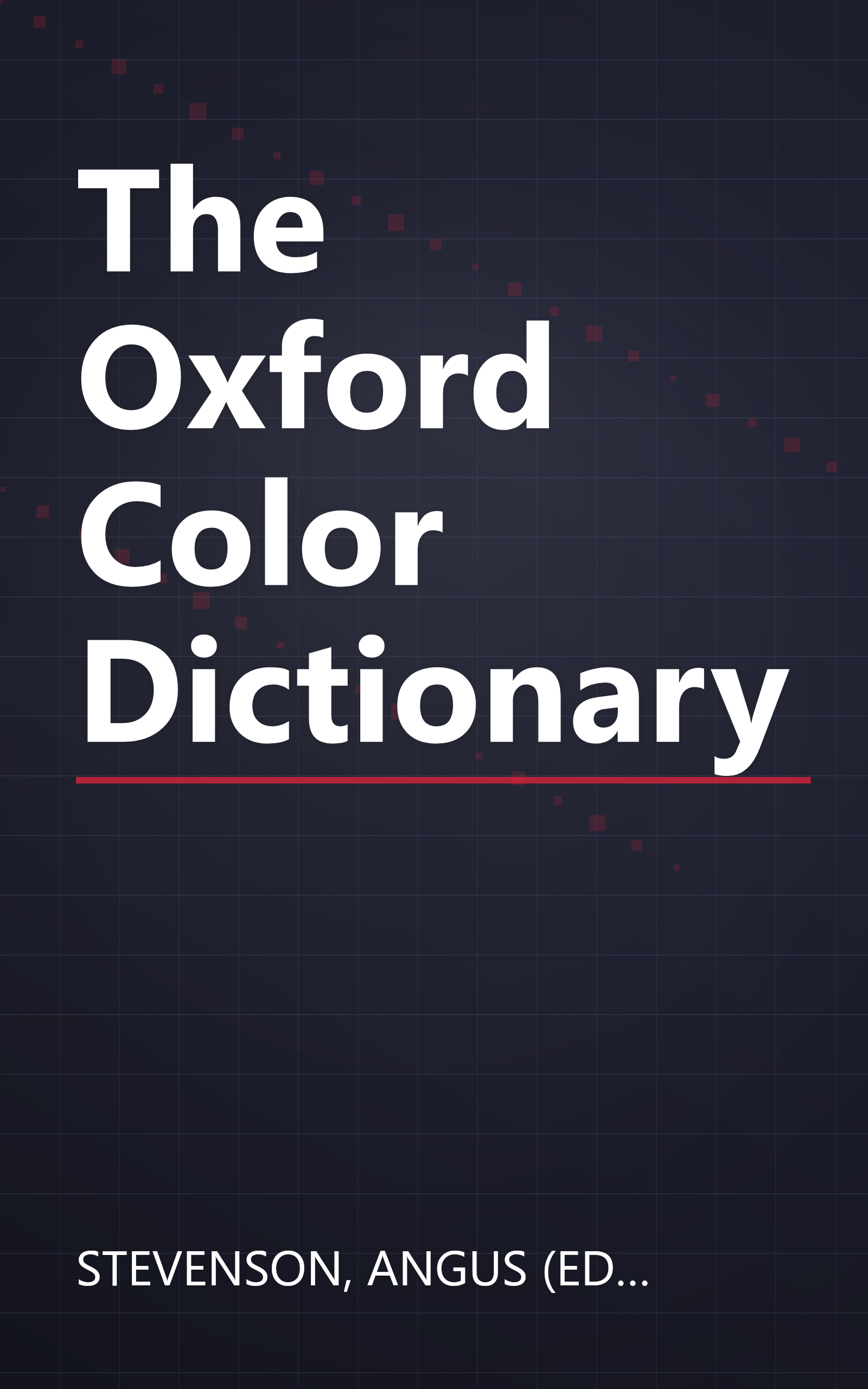 The Oxford Color Dictionary book cover