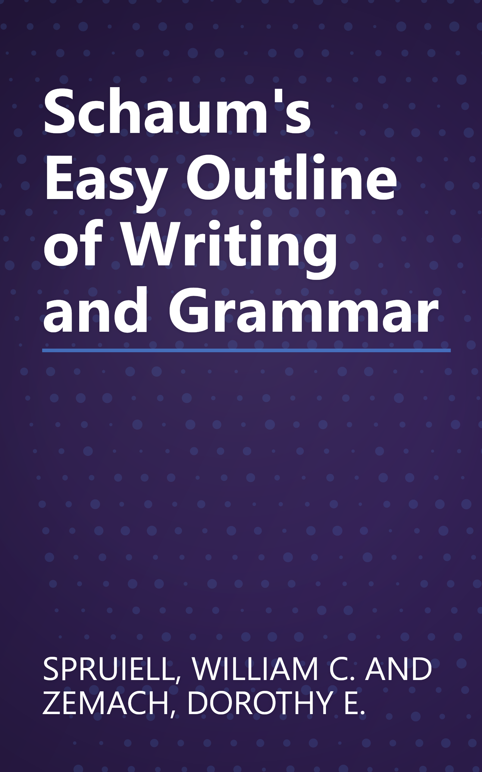 Schaum's Easy Outline of Writing and Grammar book cover