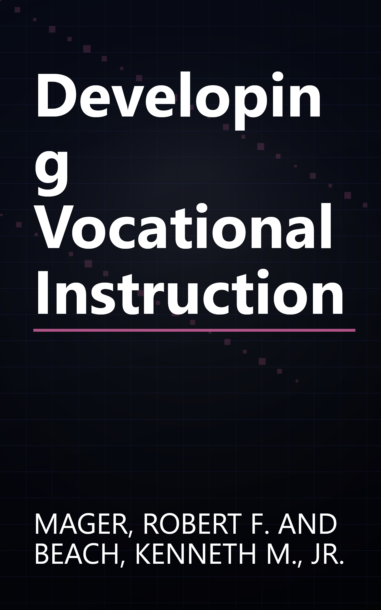 Developing Vocational Instruction book cover