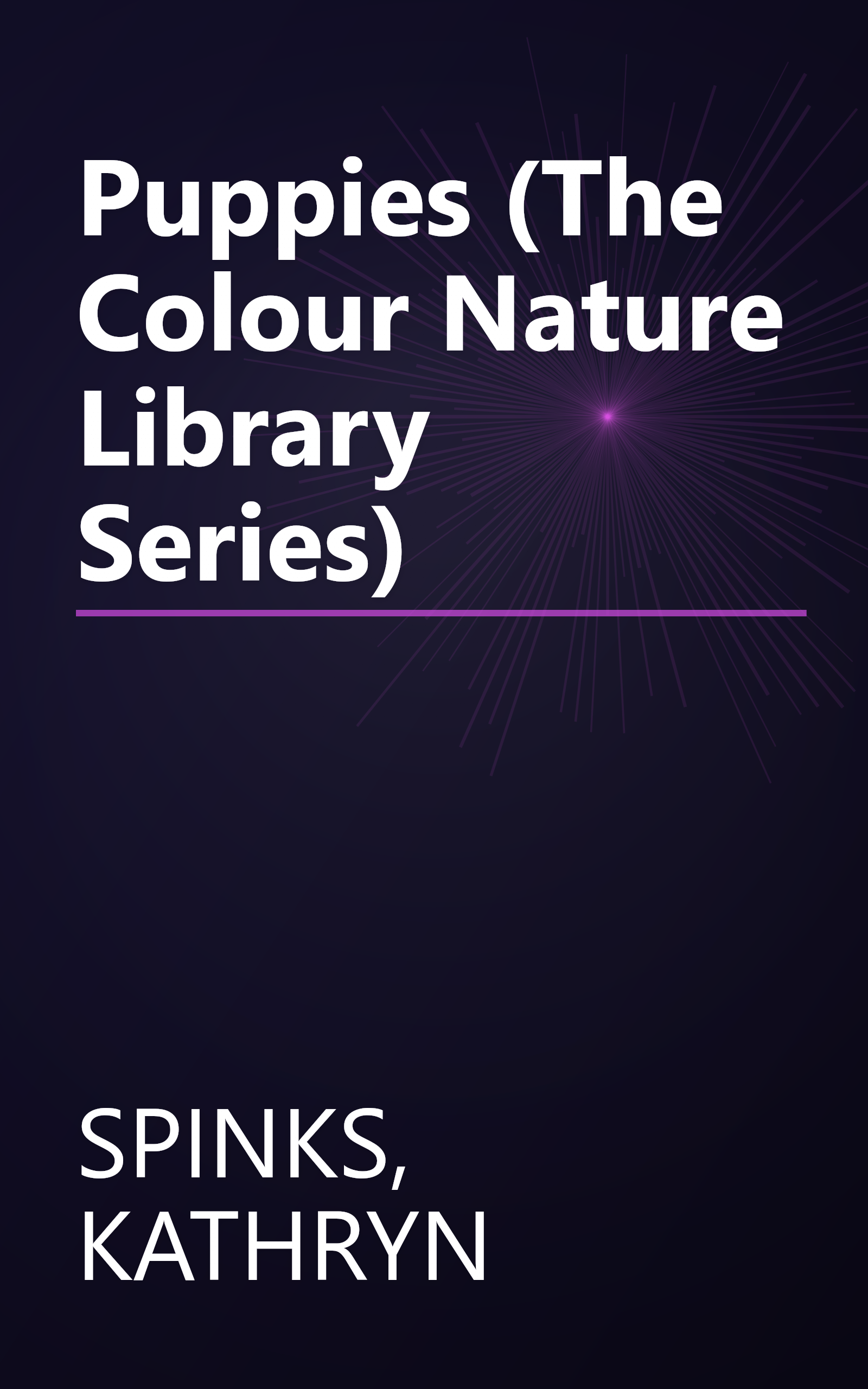 Puppies (The Colour Nature Library Series) book cover