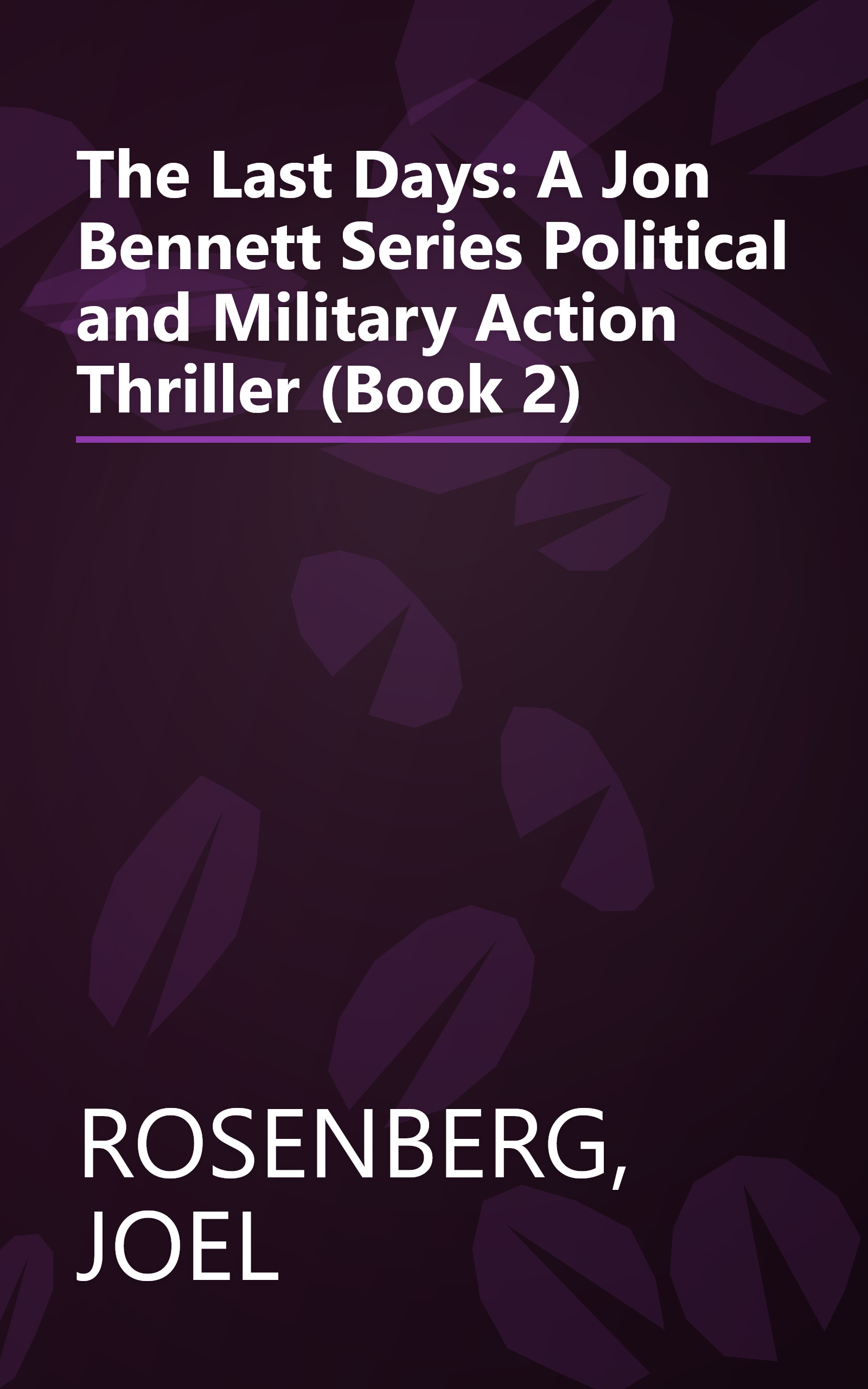 The Last Days: A Jon Bennett Series Political and Military Action Thriller (Book 2) book cover