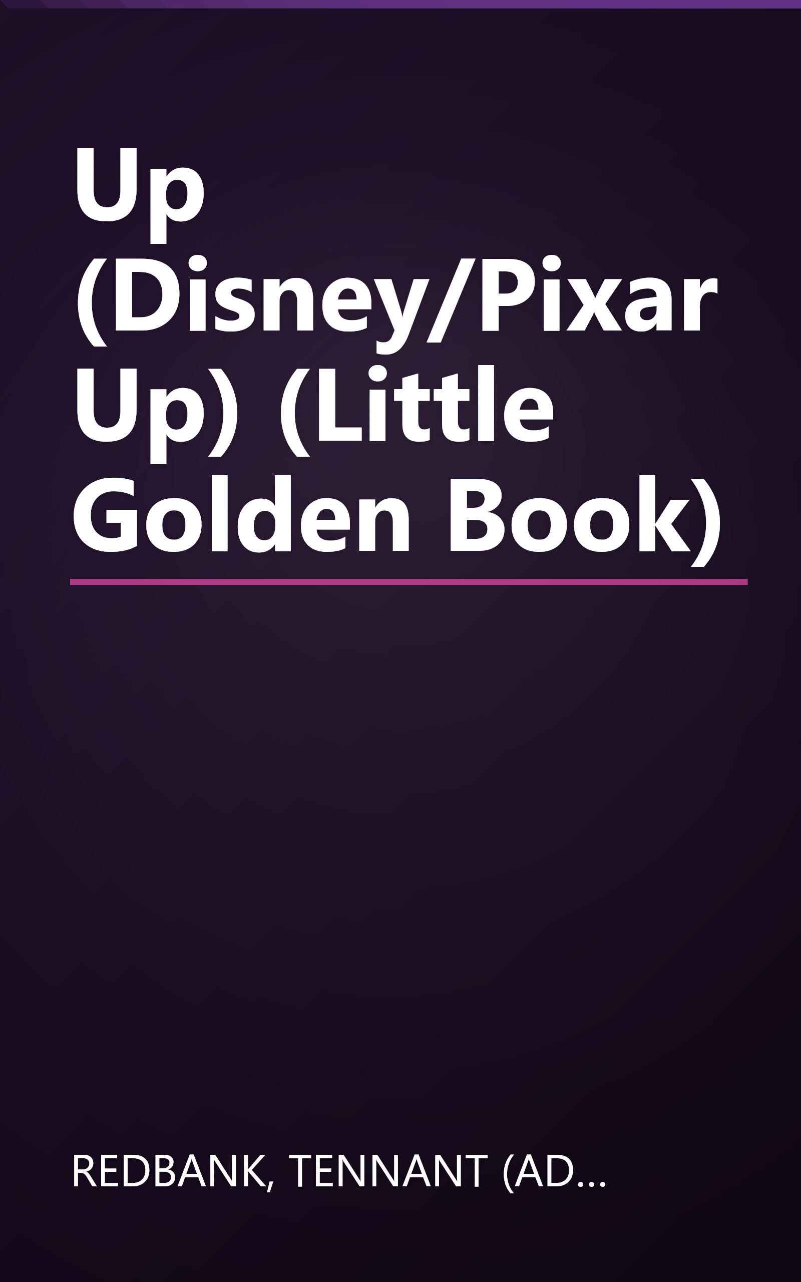Up (Disney/Pixar Up) (Little Golden Book) book cover