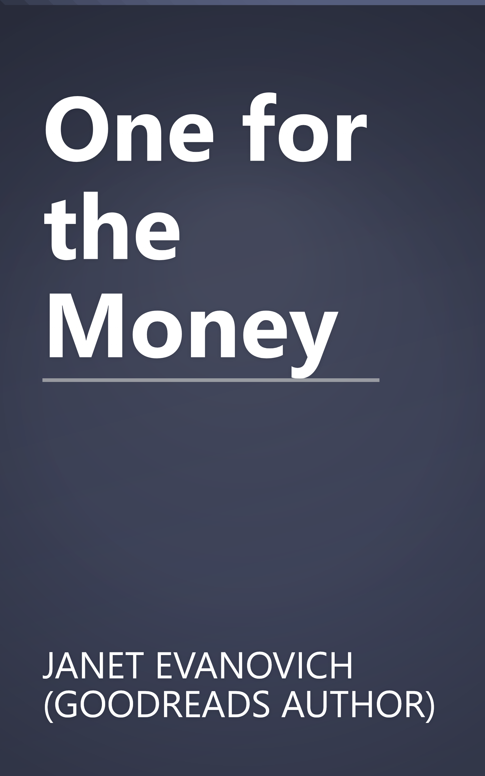 One for the Money book cover