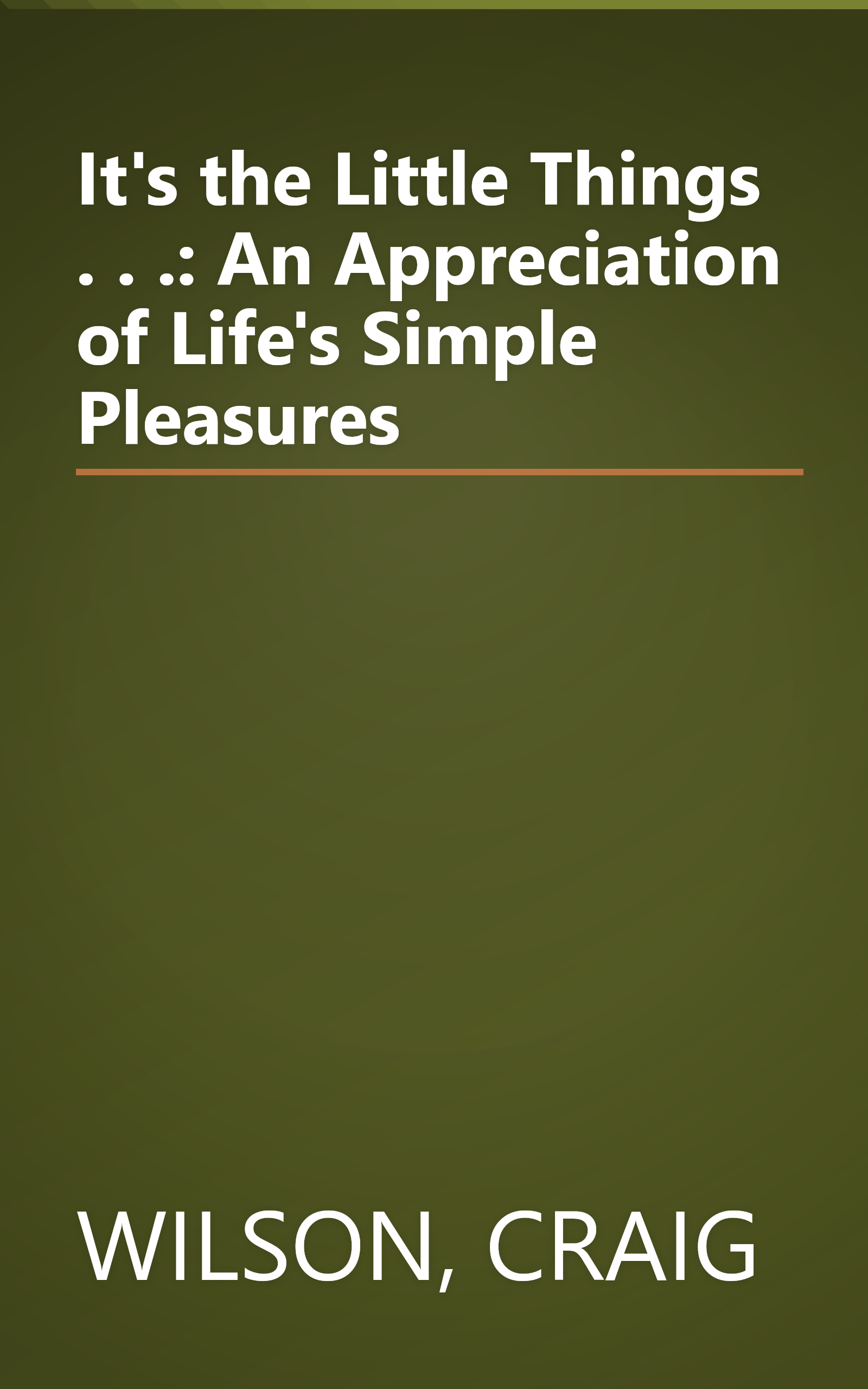 It's the Little Things . . .: An Appreciation of Life's Simple Pleasures book cover