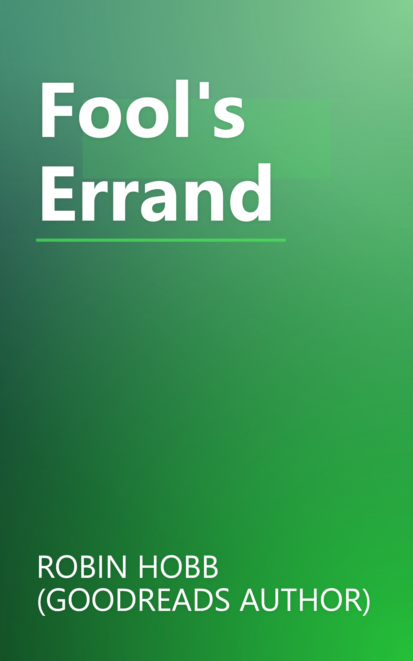 Fool's Errand book cover