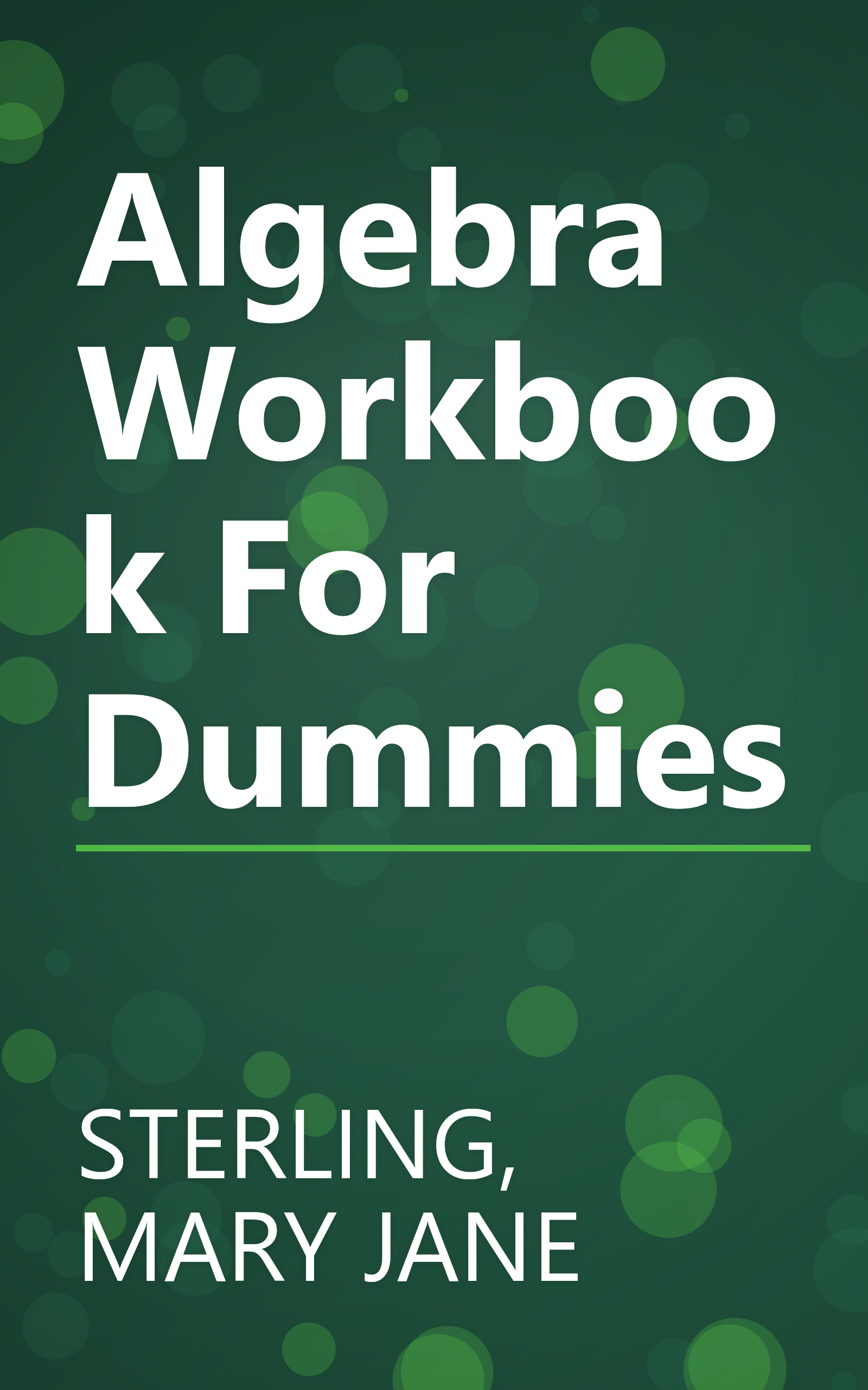 Algebra Workbook For Dummies book cover