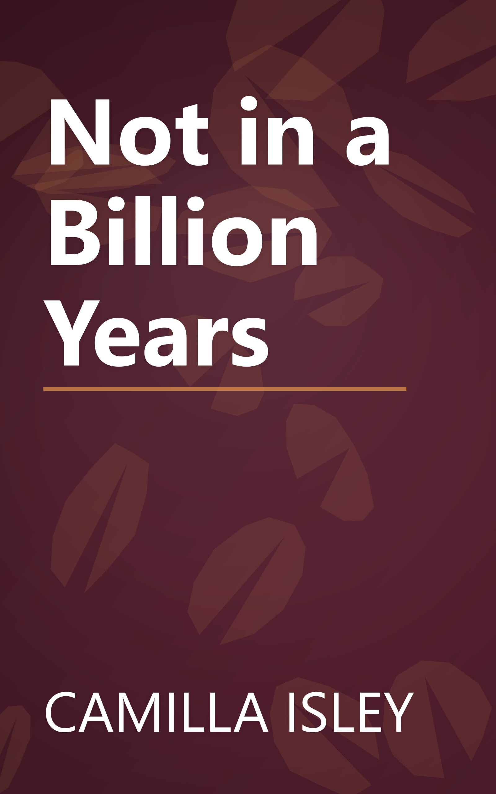 Not in a Billion Years book cover