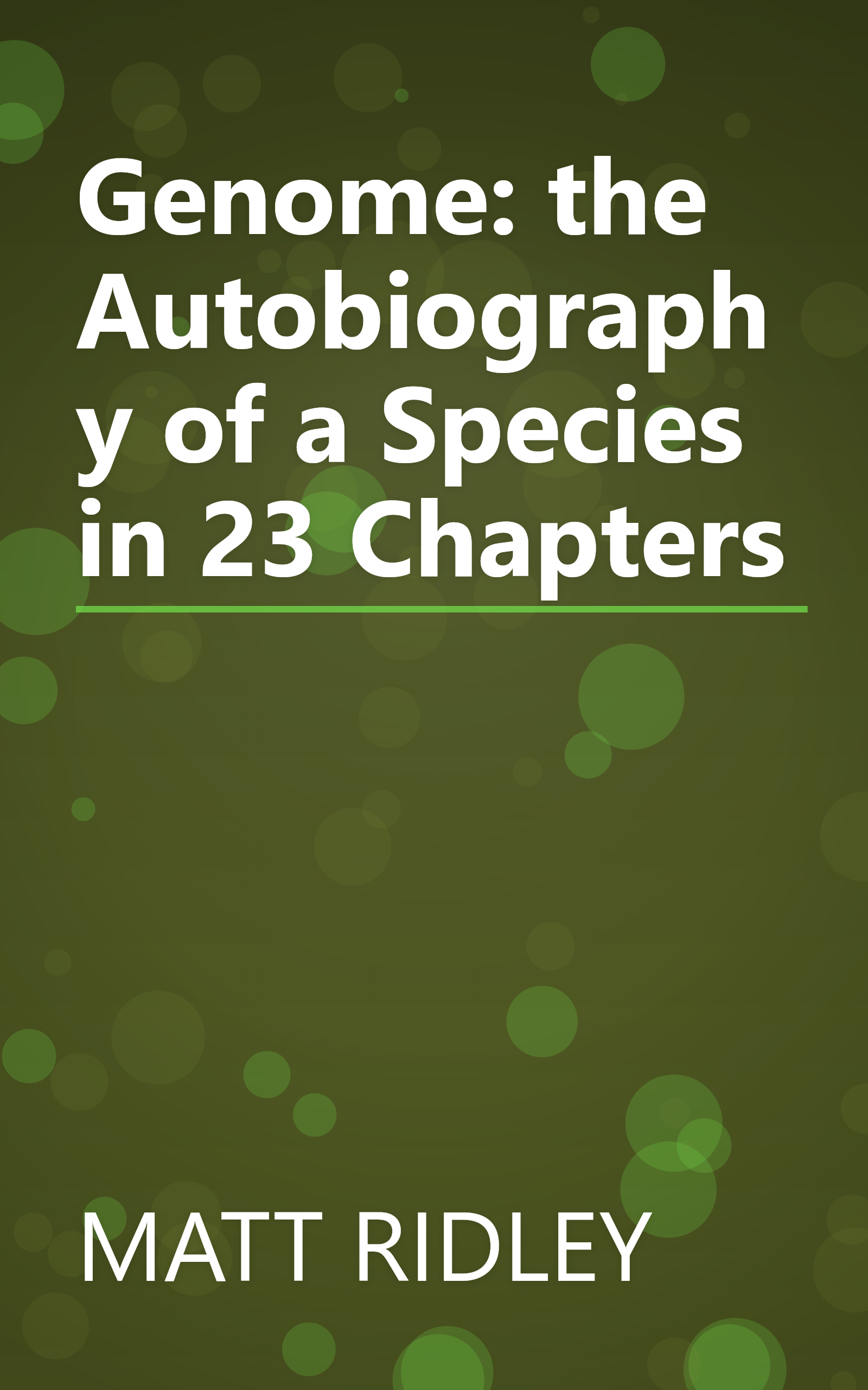 Genome: the Autobiography of a Species in 23 Chapters book cover