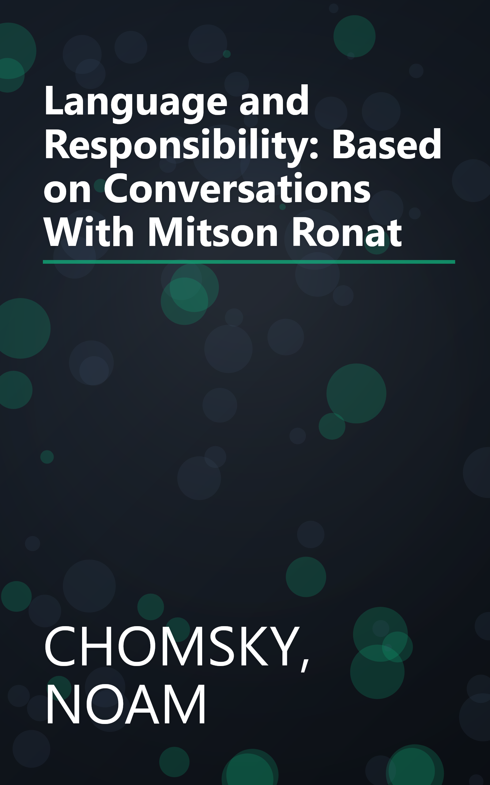 Language and Responsibility: Based on Conversations With Mitson Ronat book cover