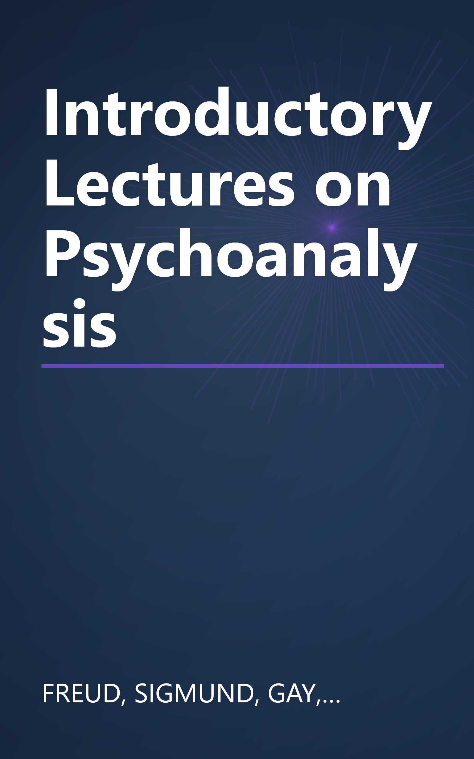Introductory Lectures on Psychoanalysis book cover