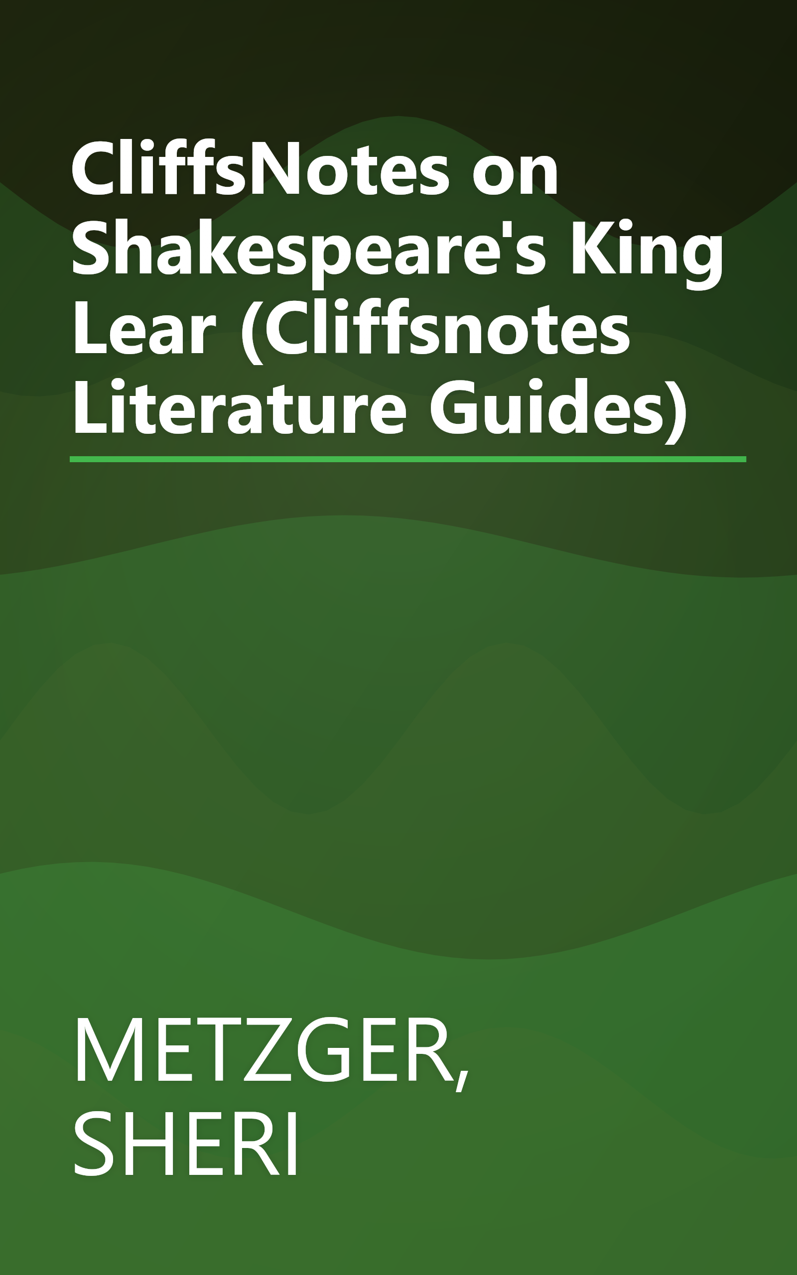 CliffsNotes on Shakespeare's King Lear (Cliffsnotes Literature Guides) book cover