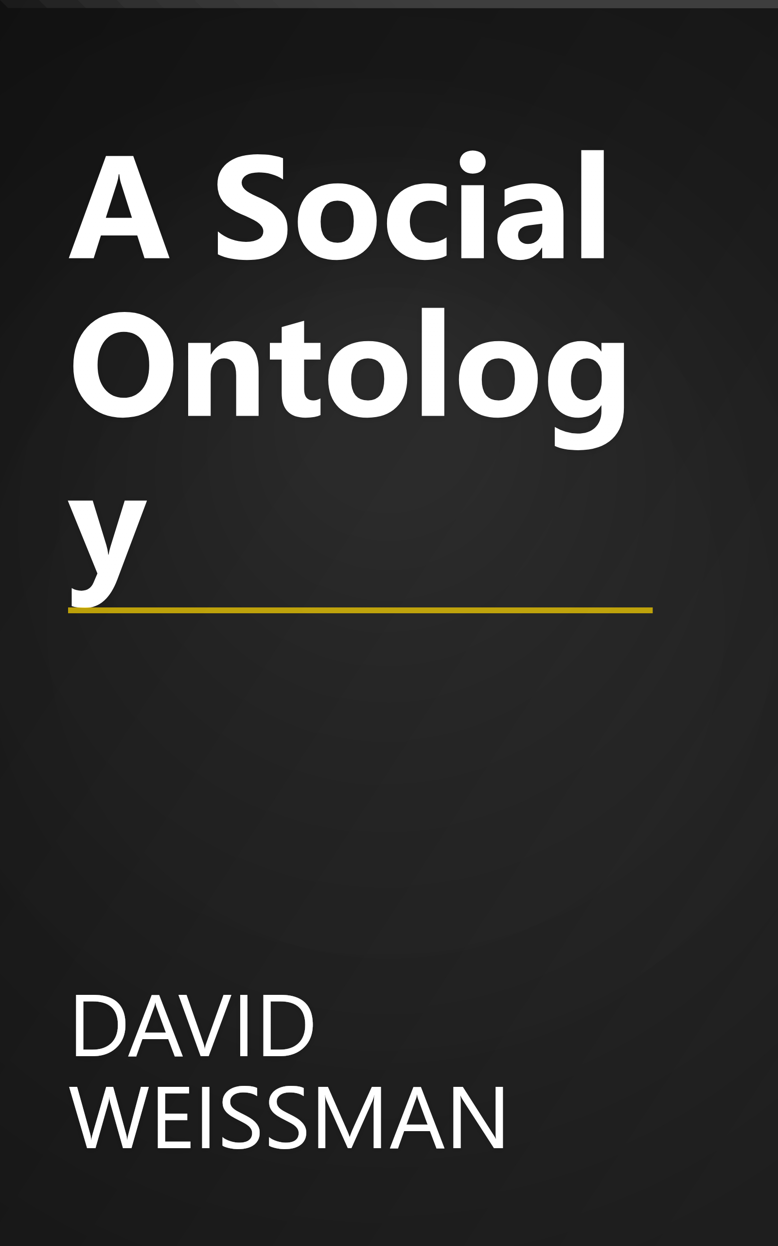 A Social Ontology book cover