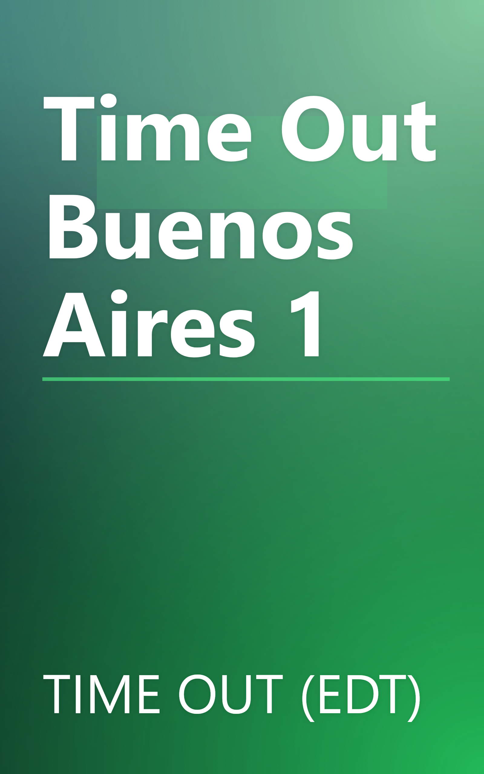 Time Out Buenos Aires 1 book cover