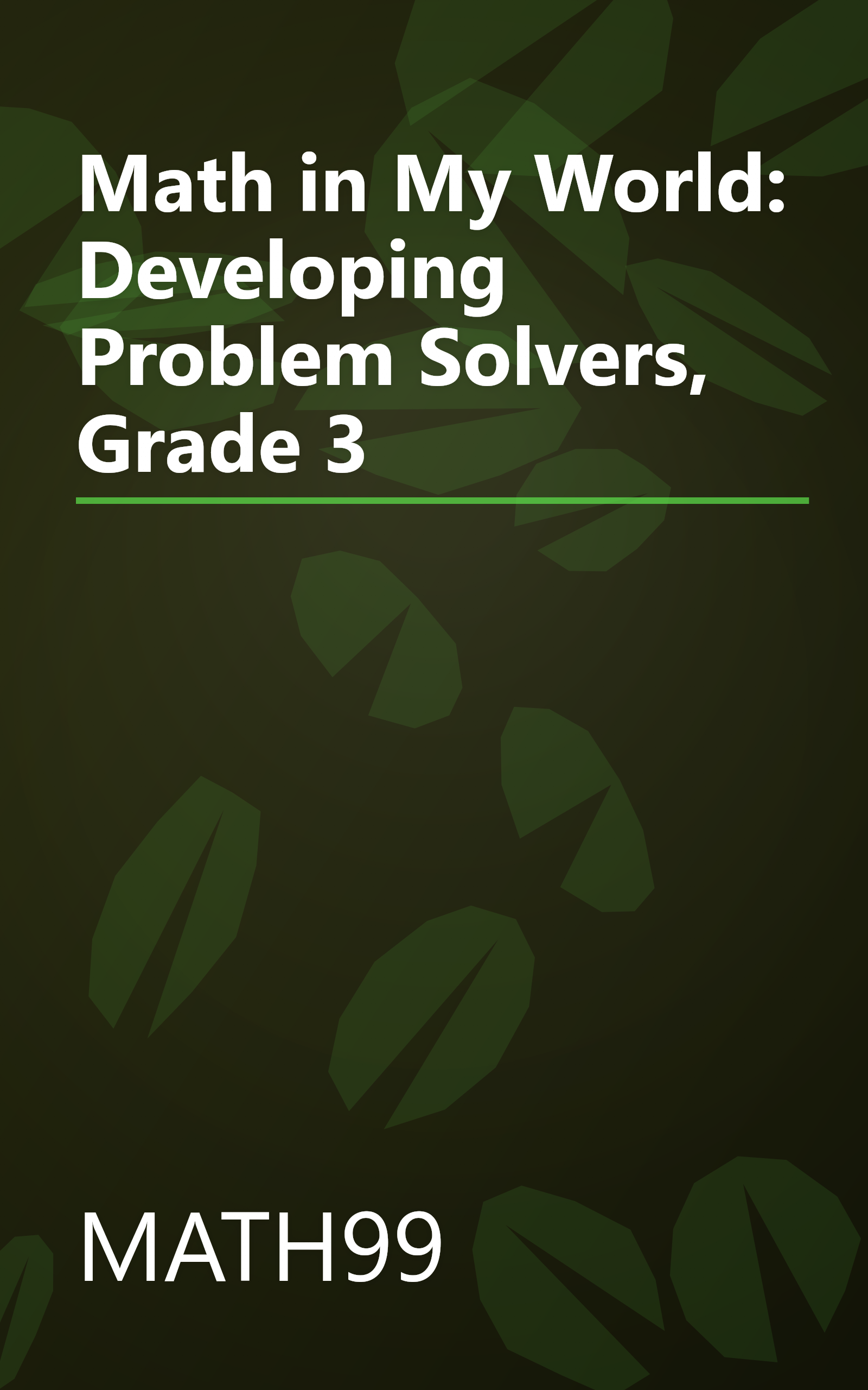 Math in My World: Developing Problem Solvers, Grade 3 book cover