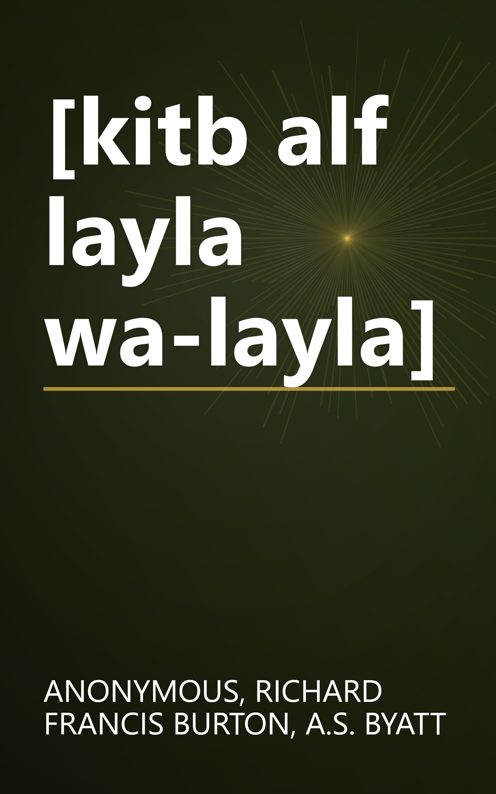 [kitb alf layla wa-layla] book cover
