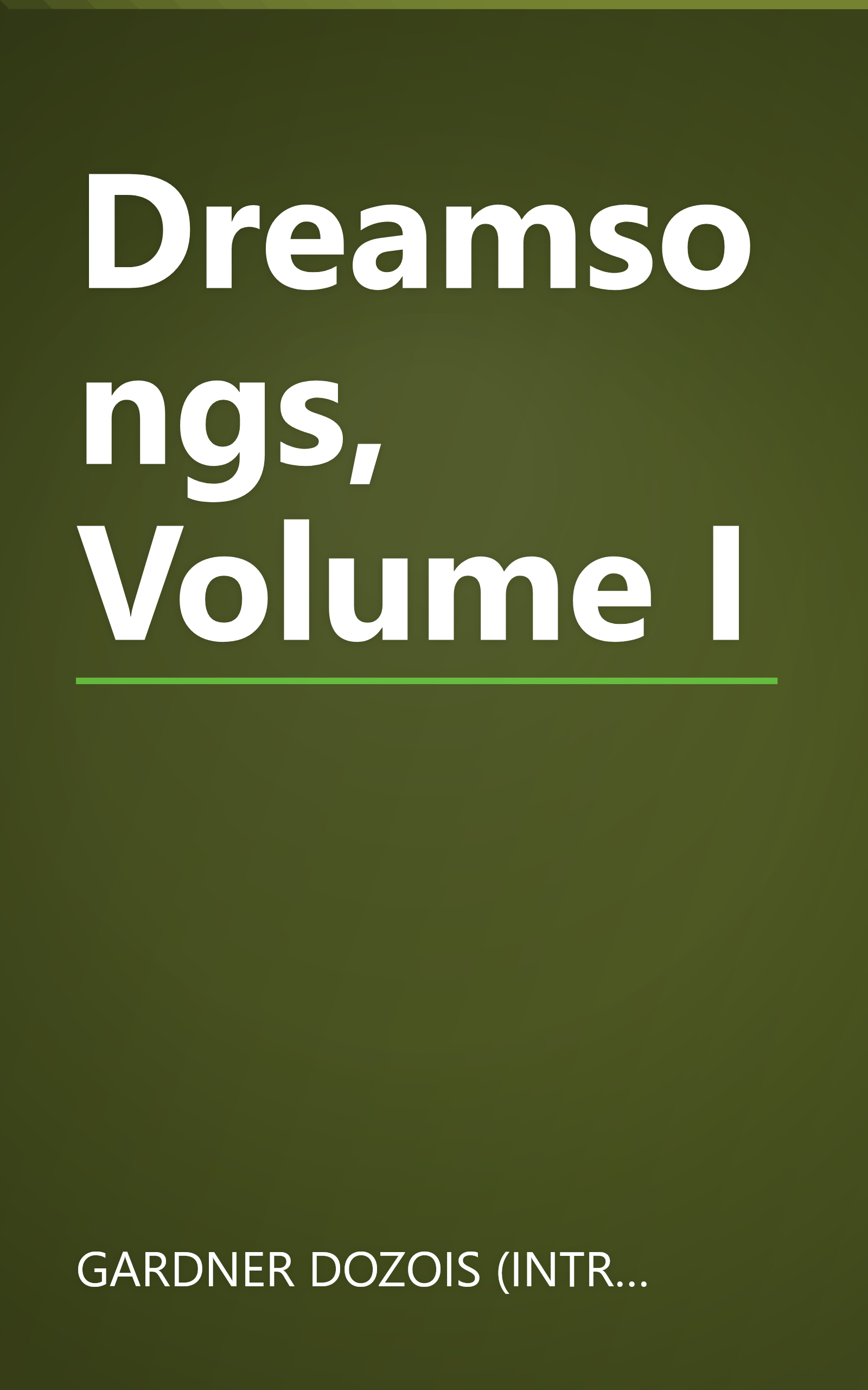 Dreamsongs, Volume I book cover