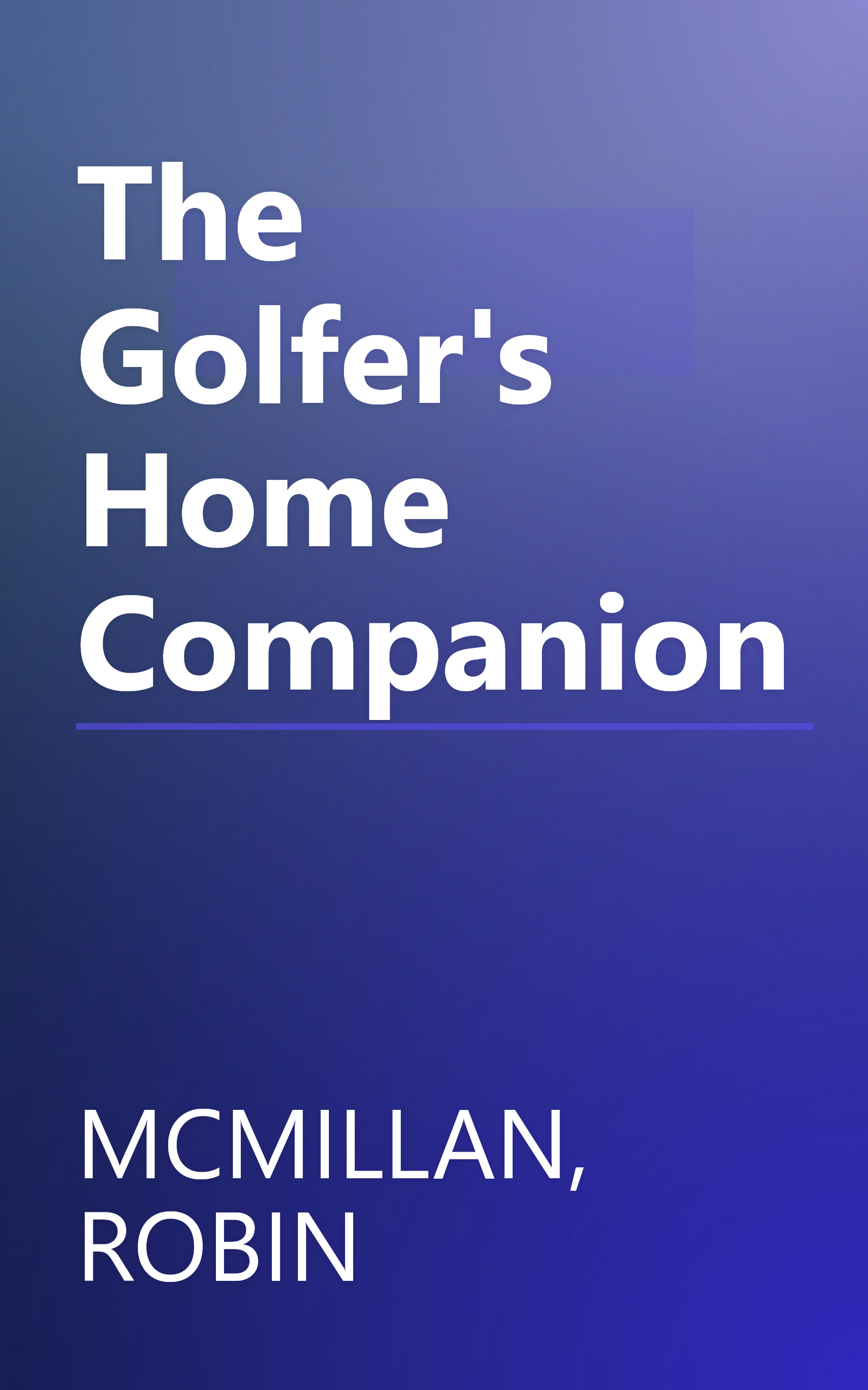The Golfer's Home Companion book cover