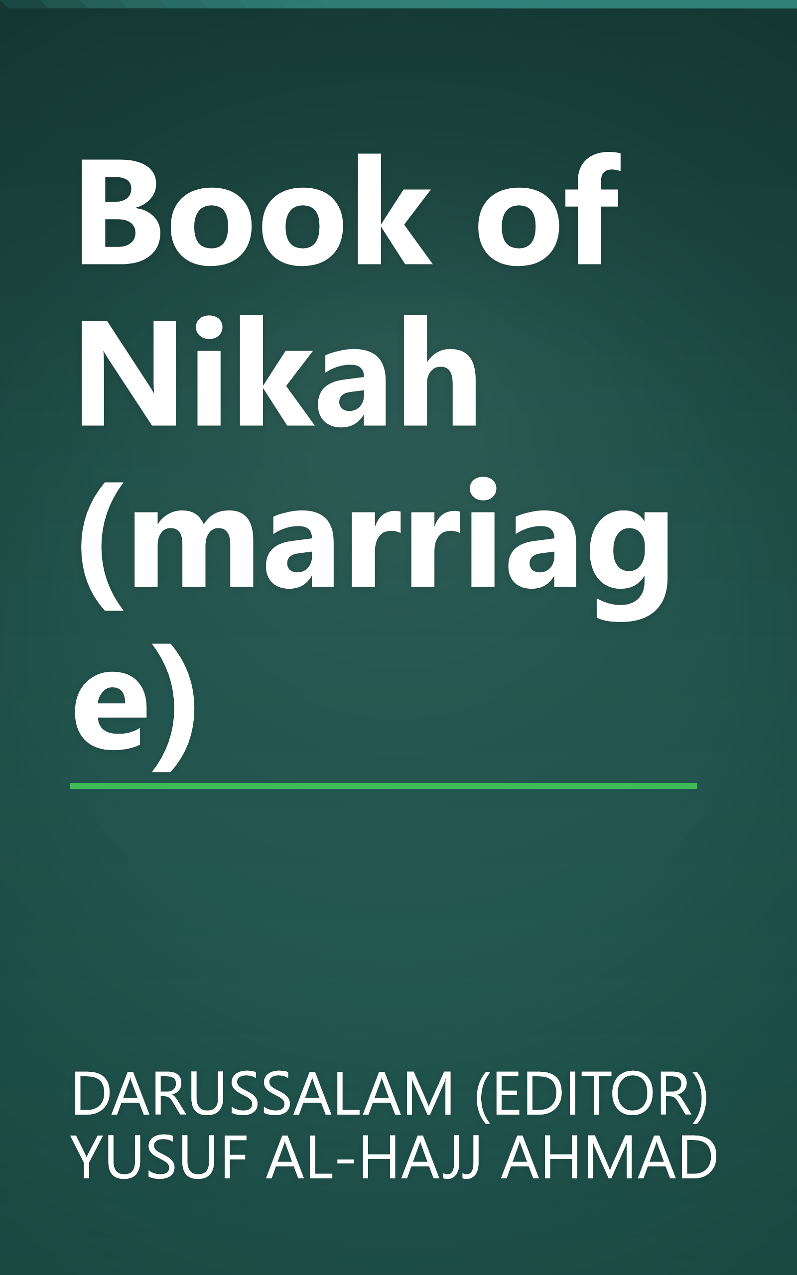 Book of Nikah (marriage) book cover