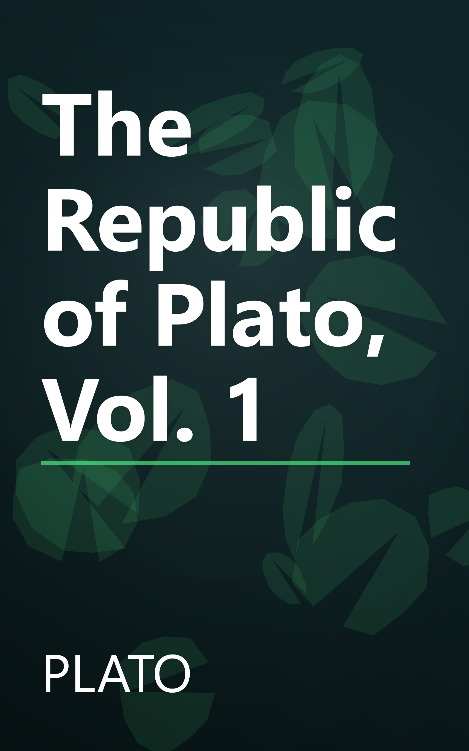 The Republic of Plato, Vol. 1 book cover