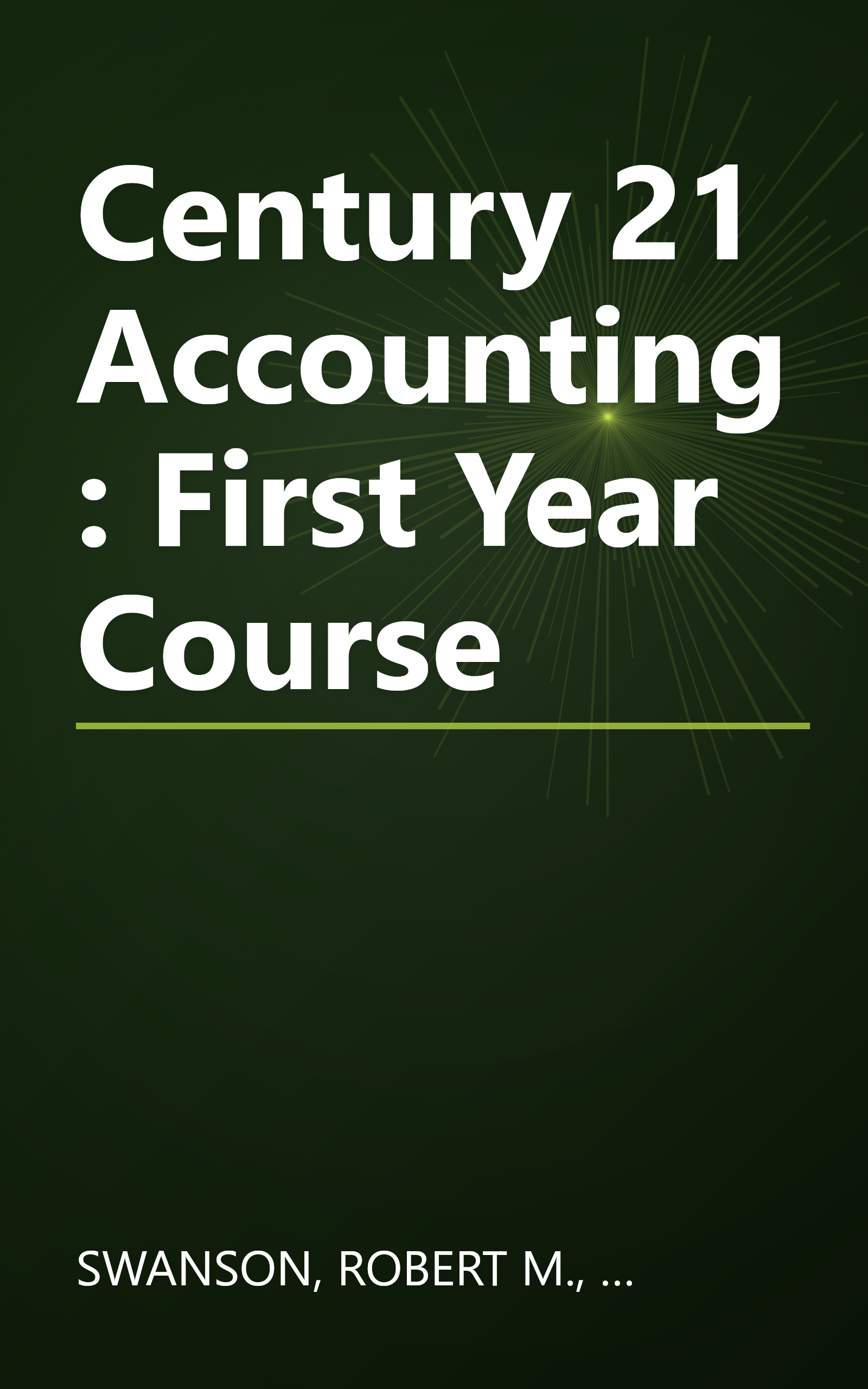 Century 21 Accounting: First Year Course book cover
