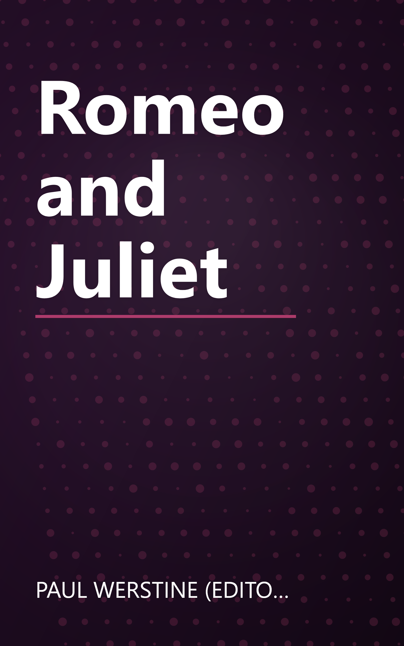 Romeo and Juliet book cover