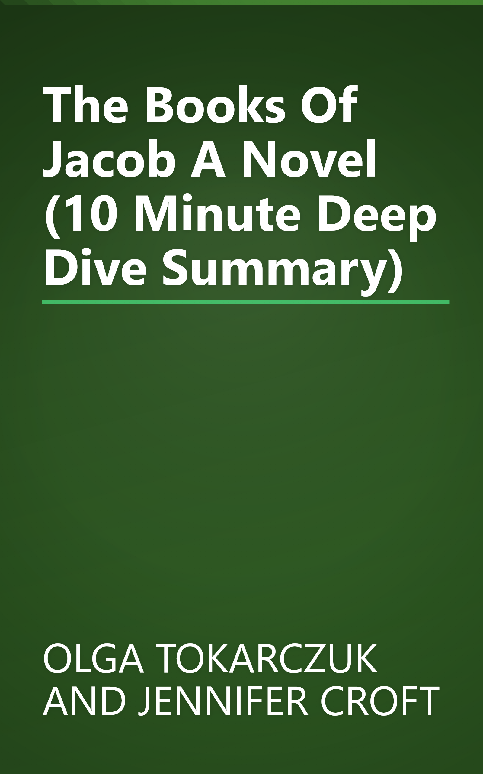 The Books Of Jacob  A Novel (10 Minute   Deep Dive Summary) book cover