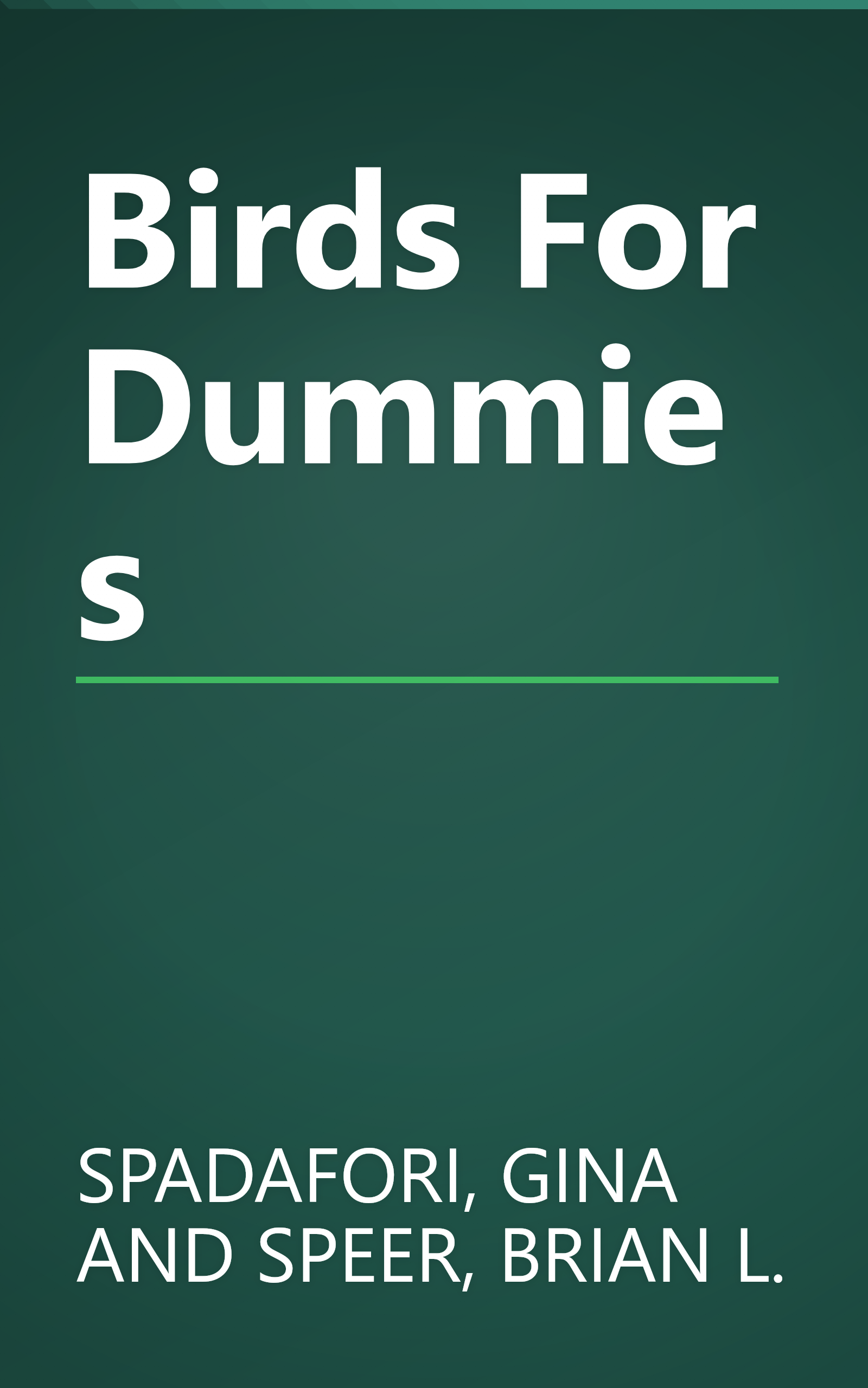 Birds For Dummies book cover