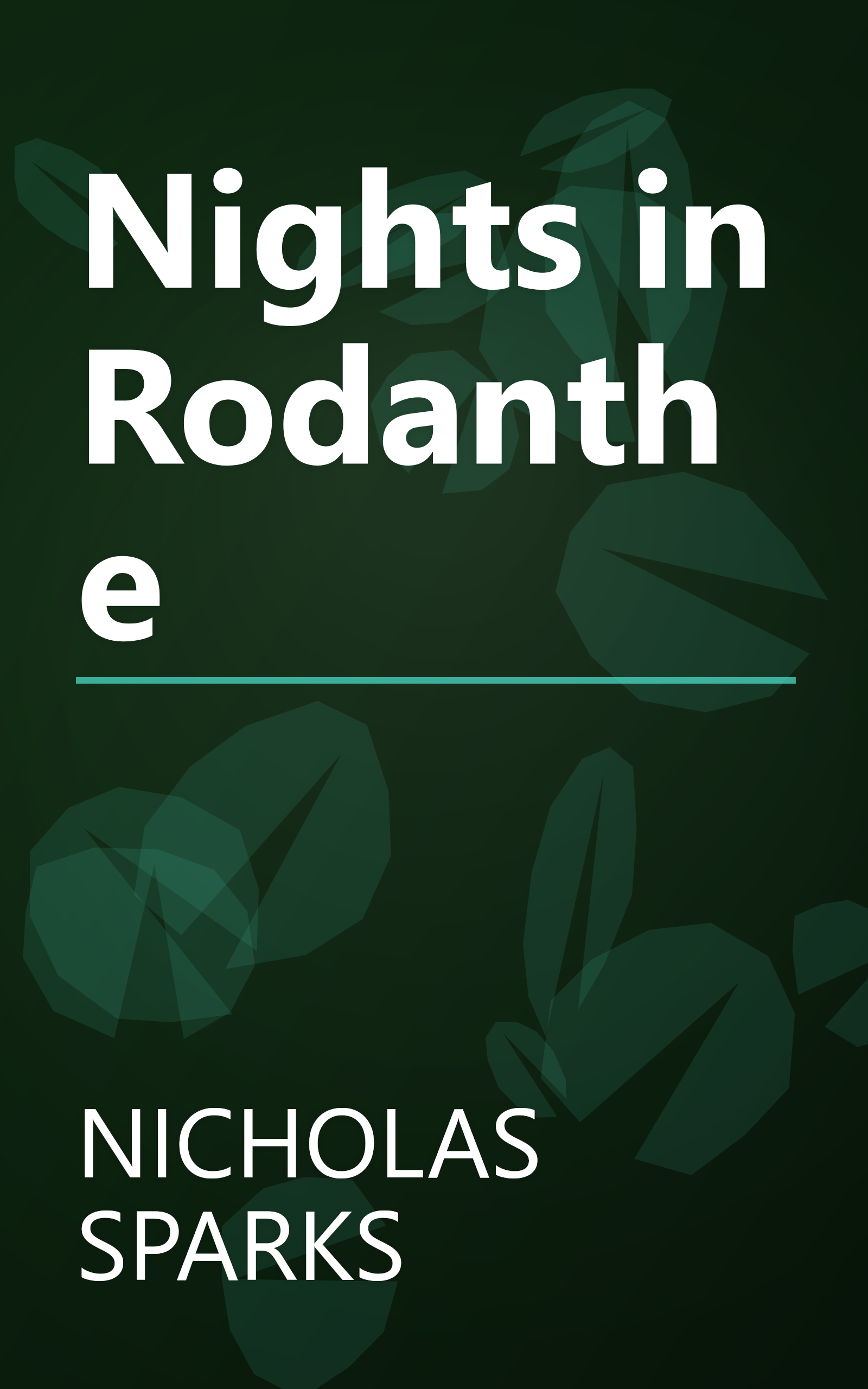 Nights in Rodanthe book cover