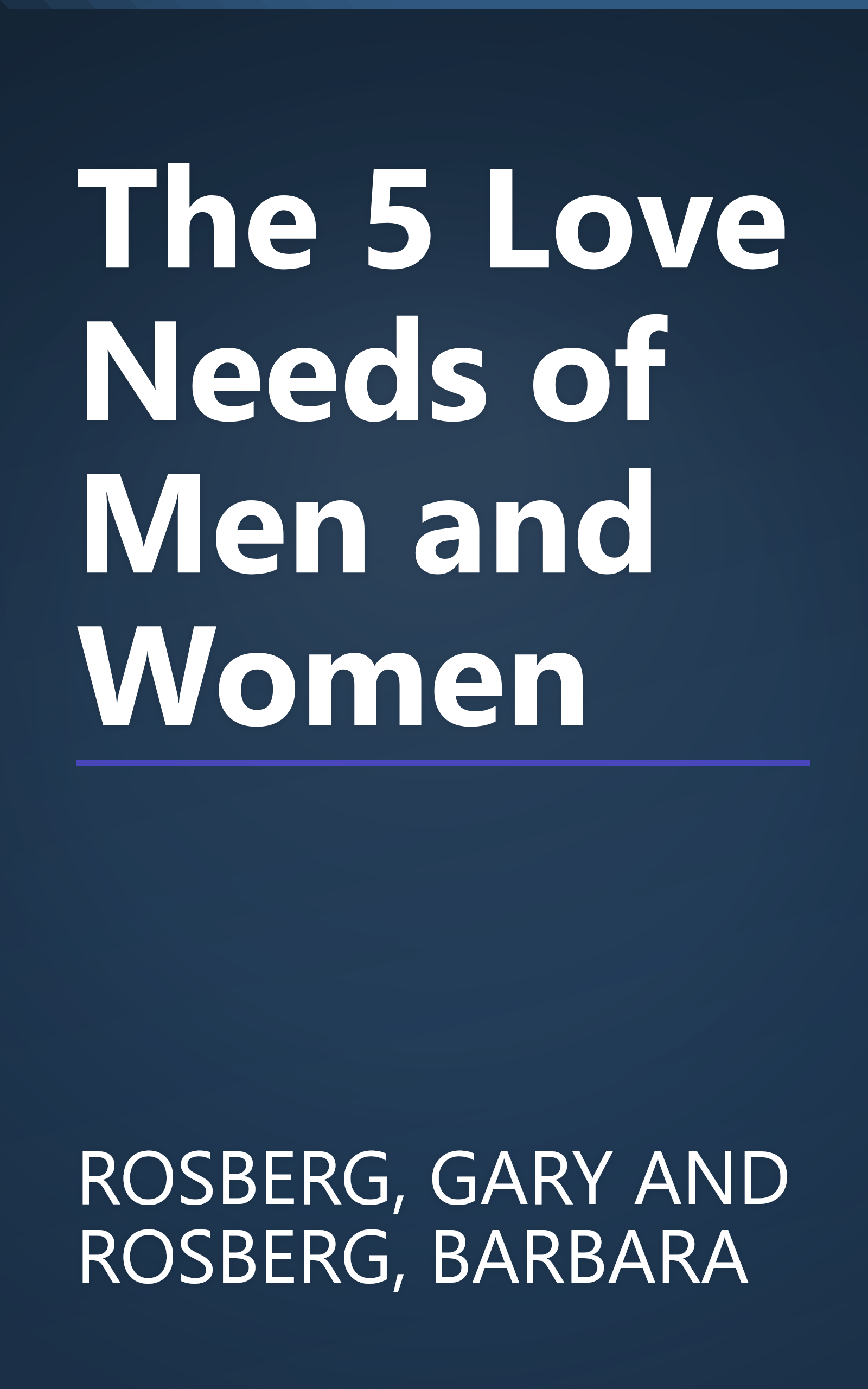 The 5 Love Needs of Men and Women book cover