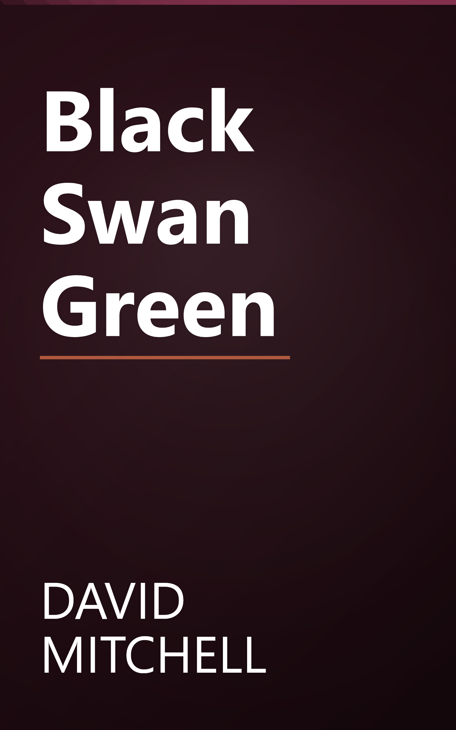 Black Swan Green book cover