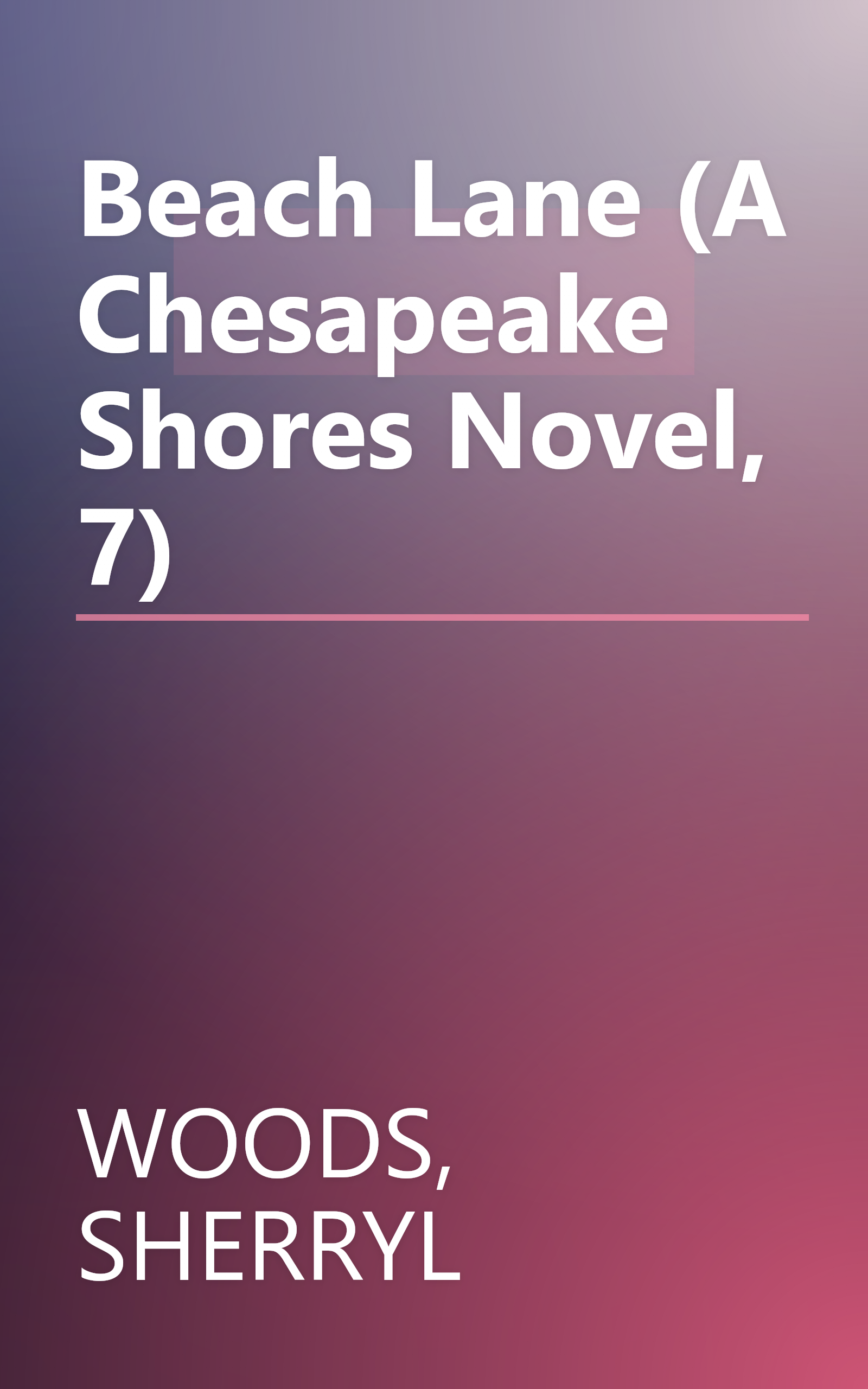 Beach Lane (A Chesapeake Shores Novel, 7) book cover