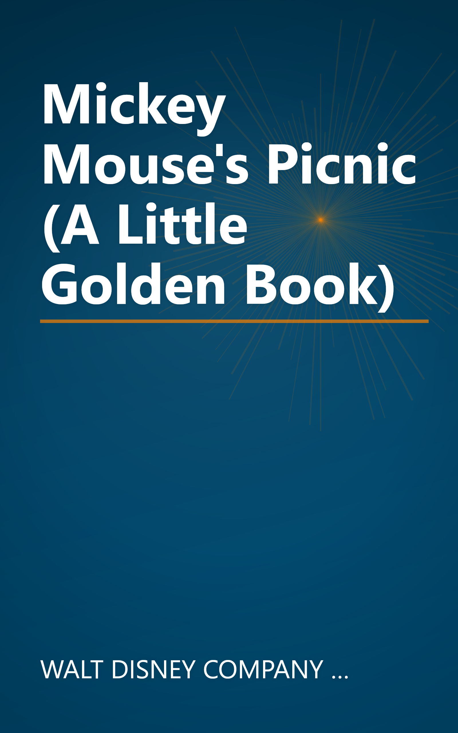 Mickey Mouse's Picnic (A Little Golden Book) book cover