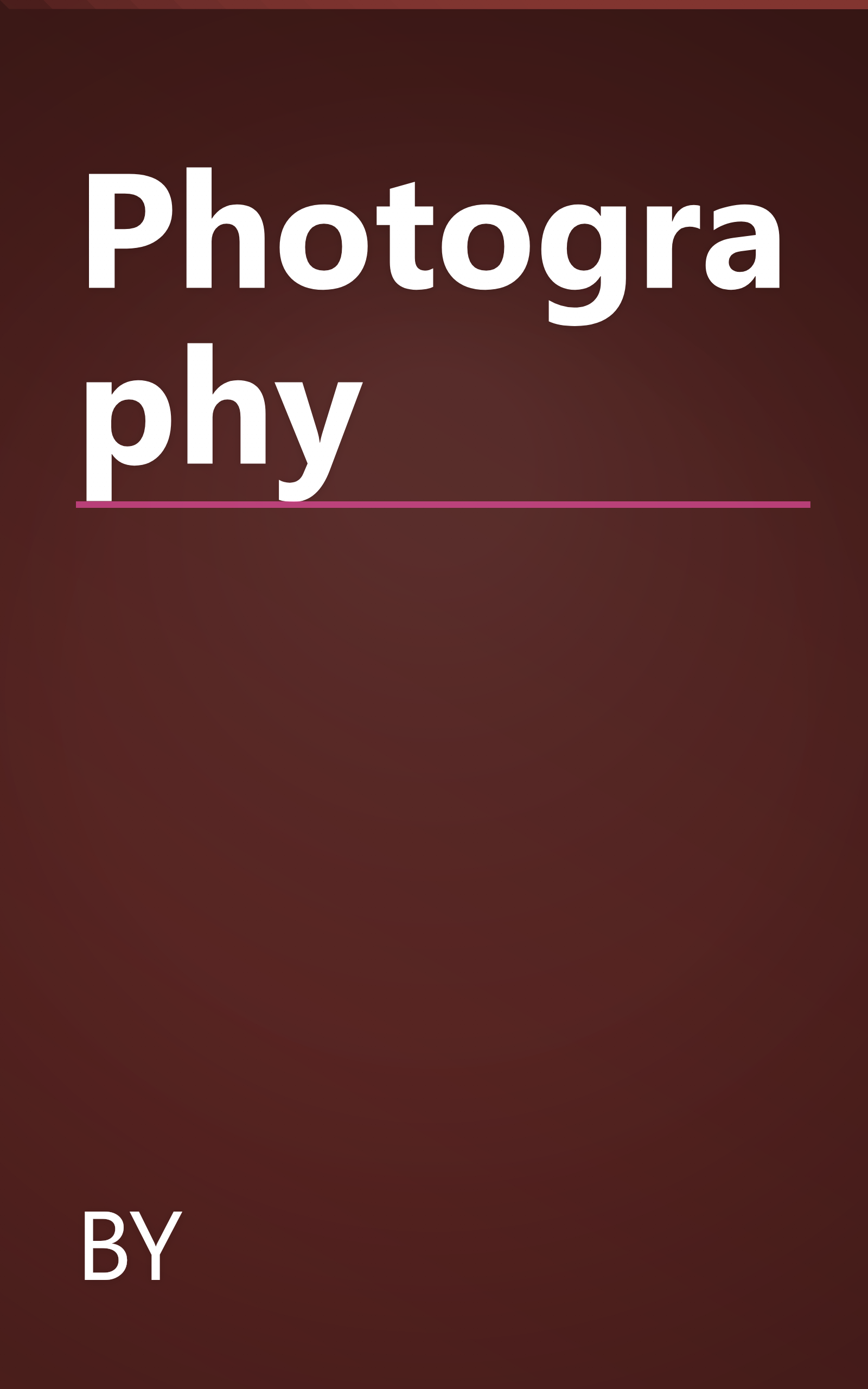 Photography book cover