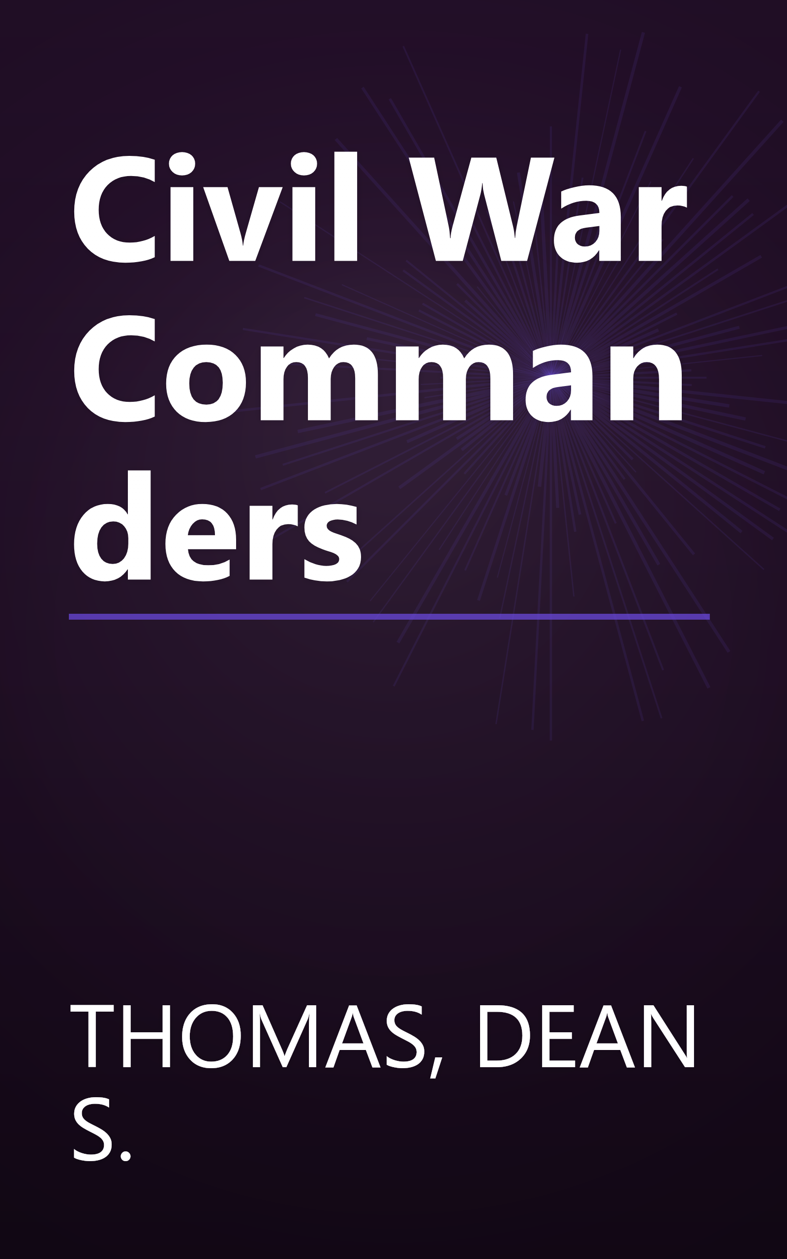 Civil War Commanders book cover