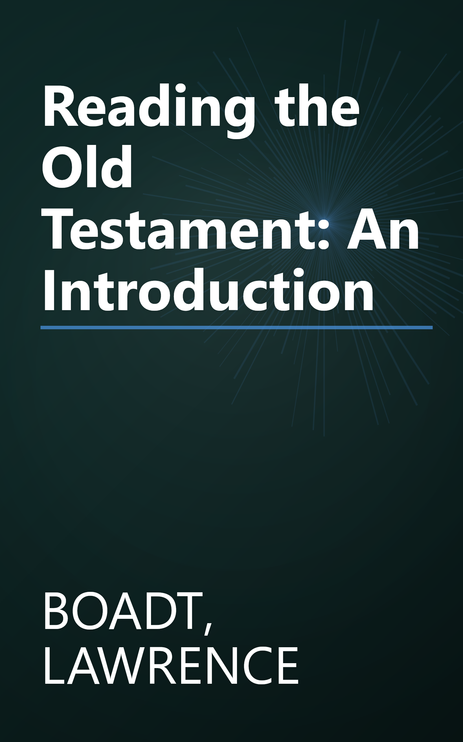 Reading the Old Testament: An Introduction book cover