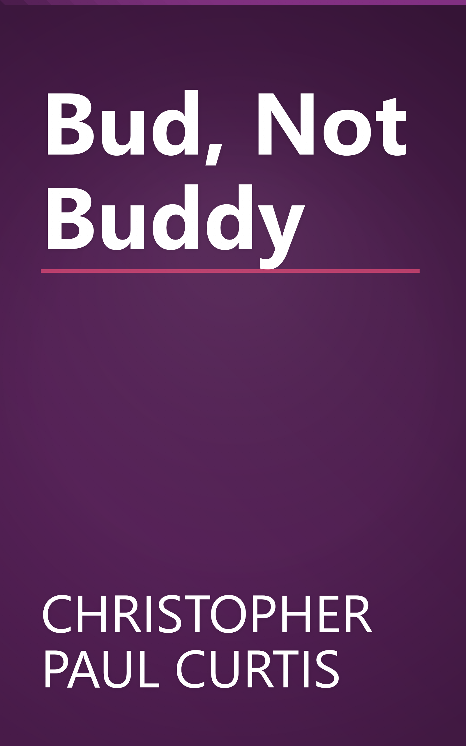 Bud, Not Buddy book cover