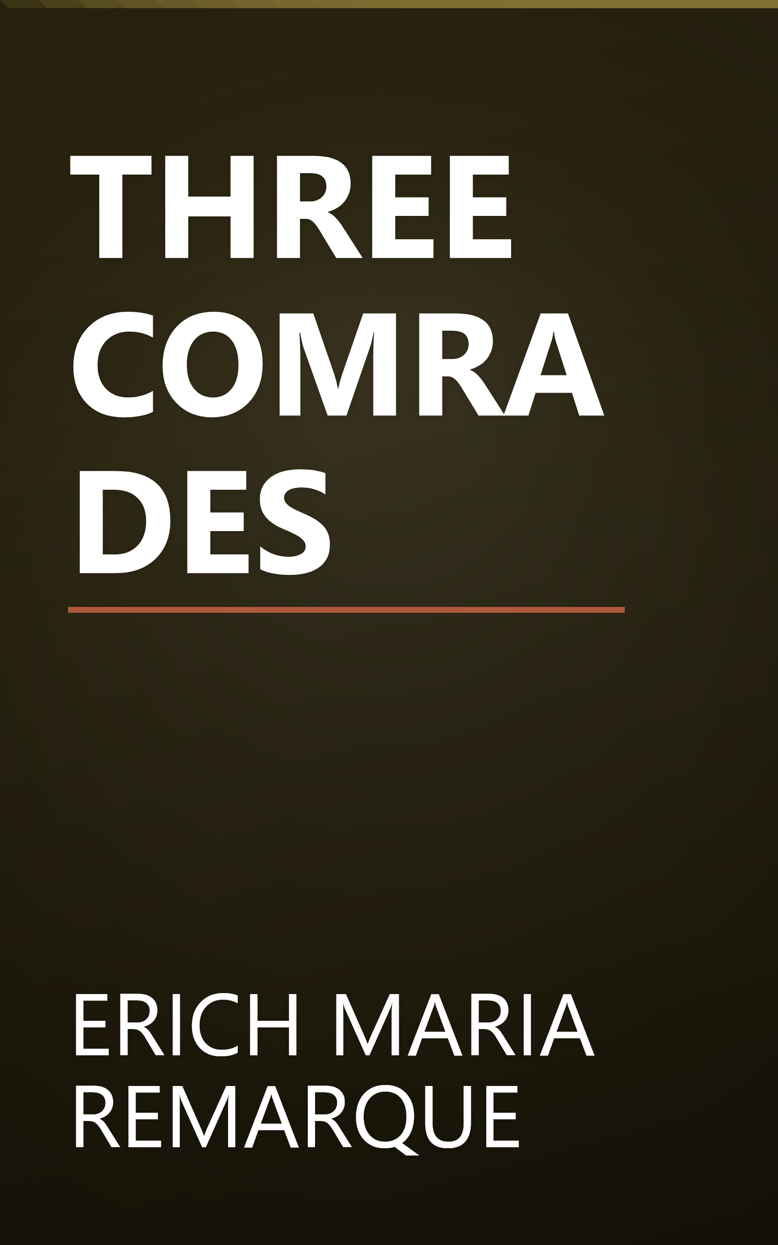 THREE COMRADES book cover